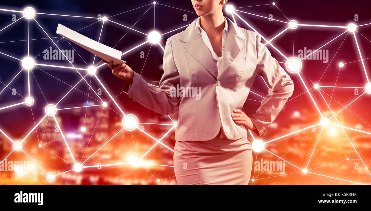 Concept of modern business networking that connect and cooperate Stock ...