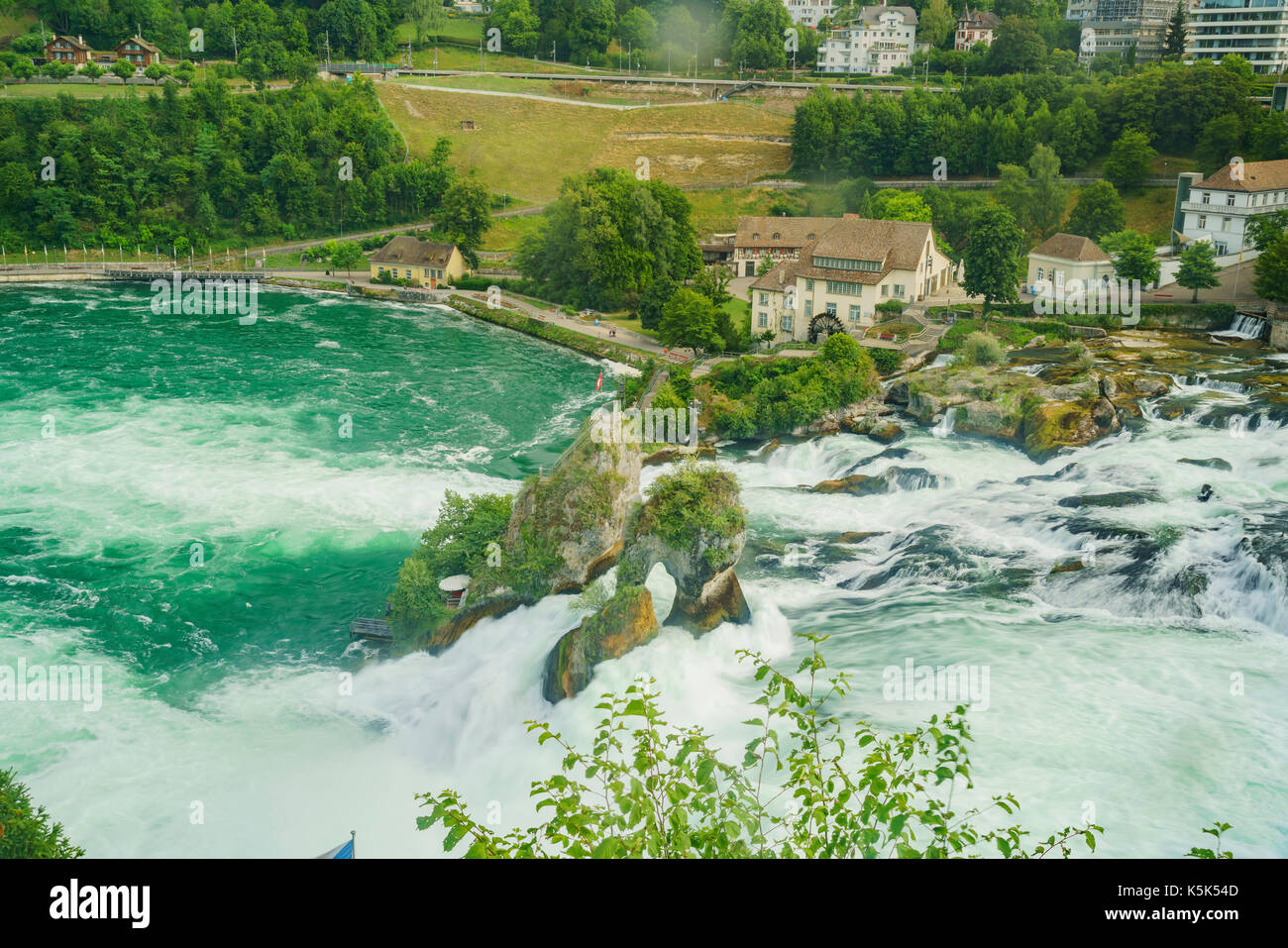 The biggest waterfall - Rhine Falls at Europe, Zurich, Switzerland ...