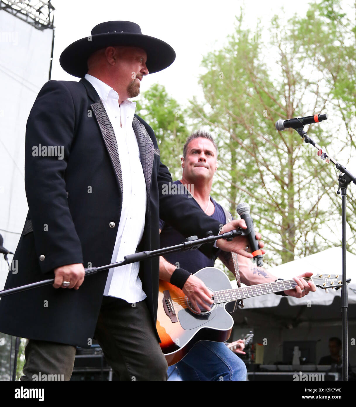 Eddie Montgomery (L) and Troy Gentry of Montgomery Gentry Perform ...