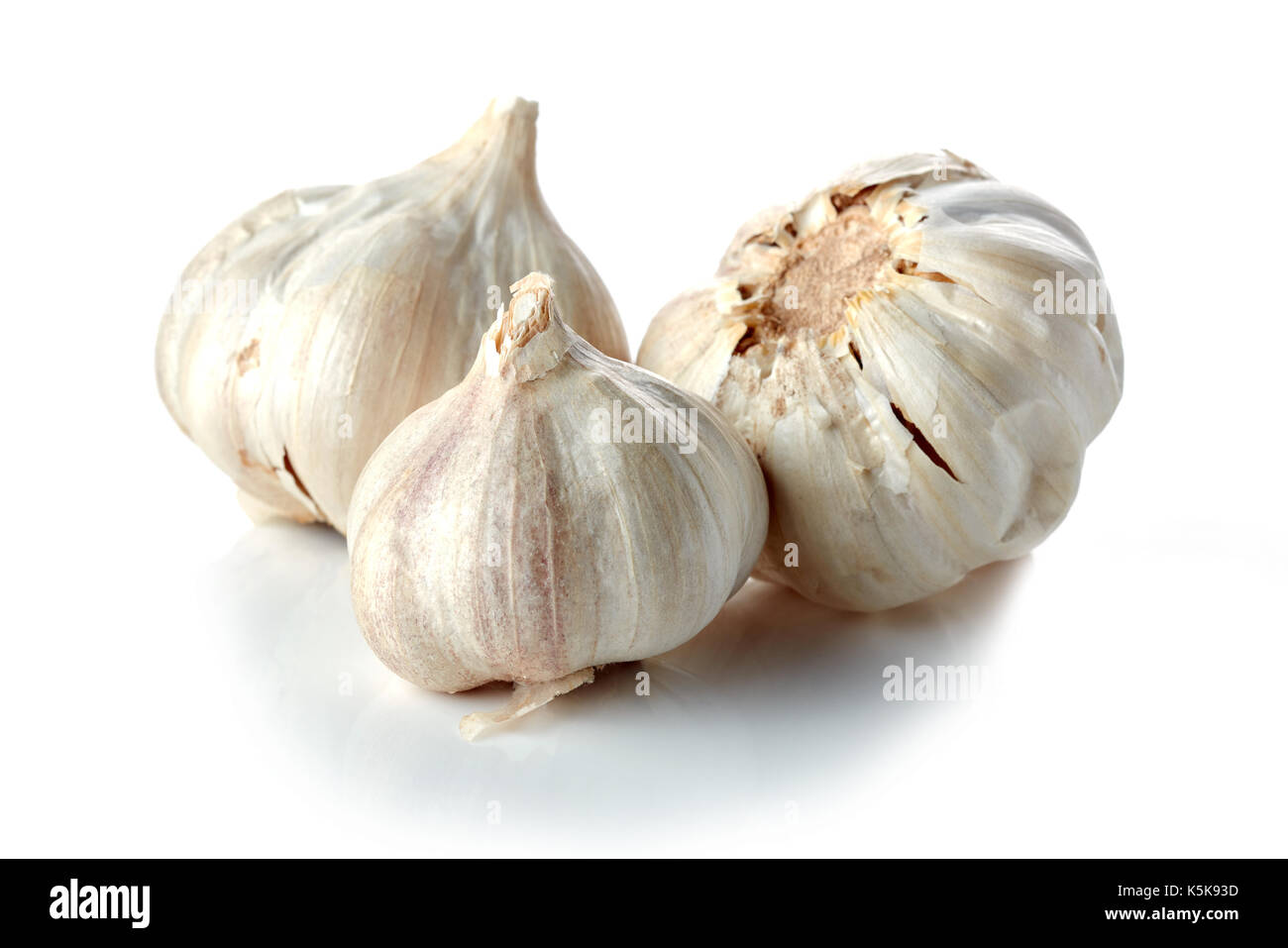 Fresh garlic isolated on white background Stock Photo - Alamy