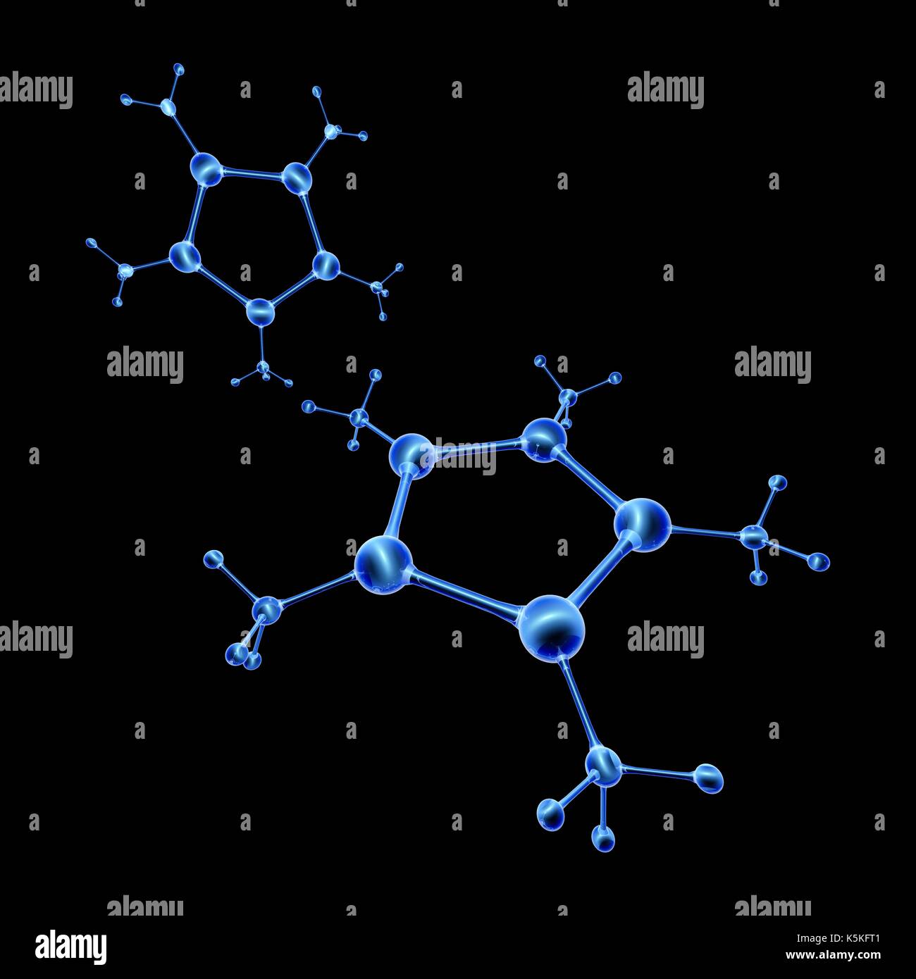 Abstract molecule model, illustration Stock Photo - Alamy