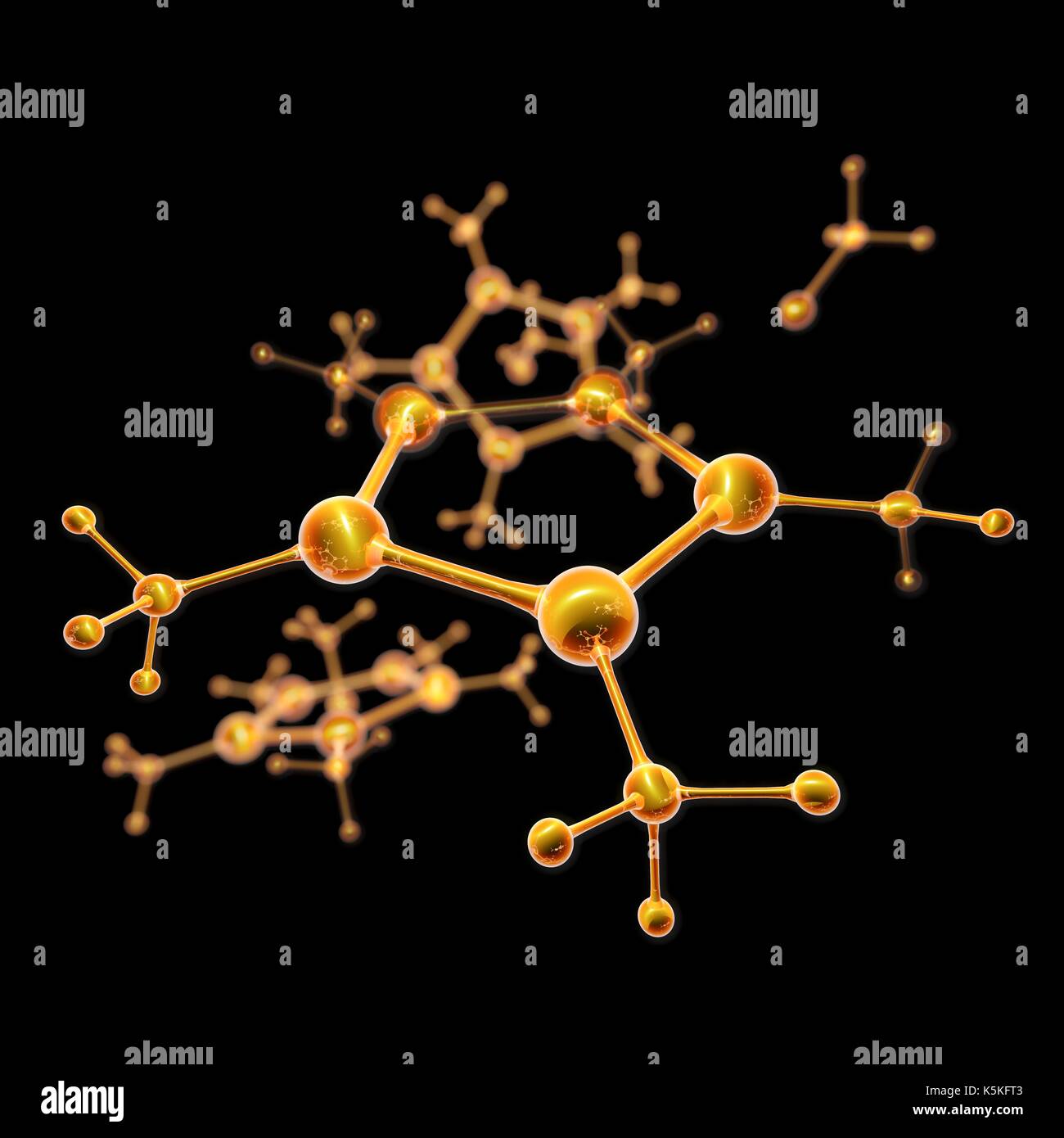 Abstract molecule model, illustration Stock Photo - Alamy