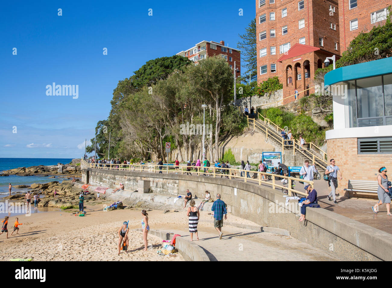 People enjoying the coastal walk from Manly beach to Shelley beach ...