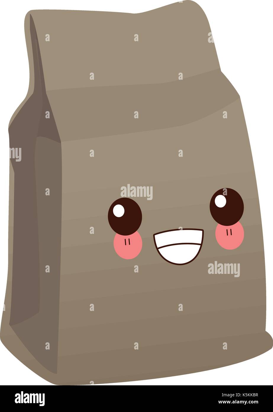 paper food bag kawaii cartoon Stock Vector Image & Art - Alamy