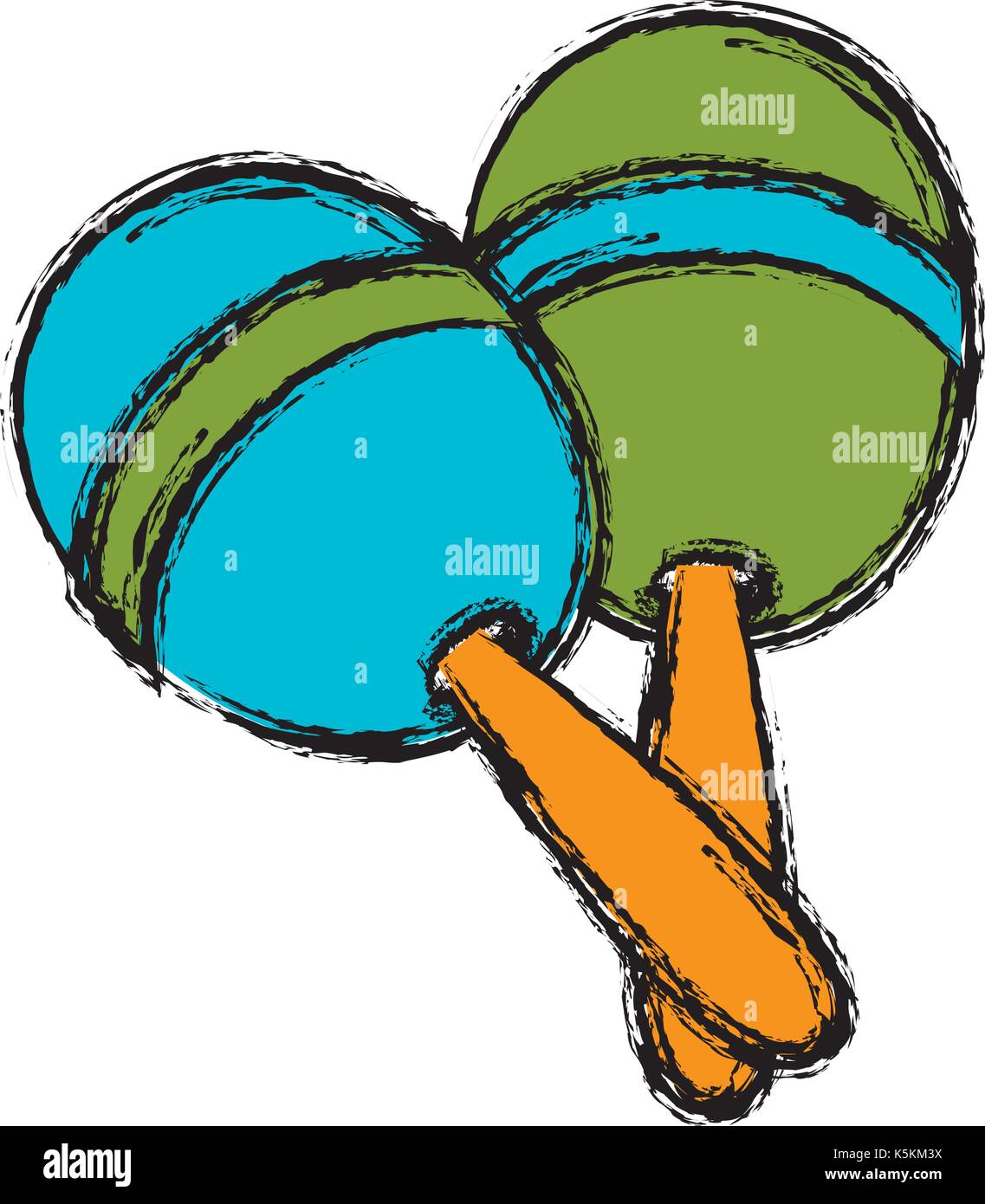 Line art icon maracas Cut Out Stock Images & Pictures - Alamy