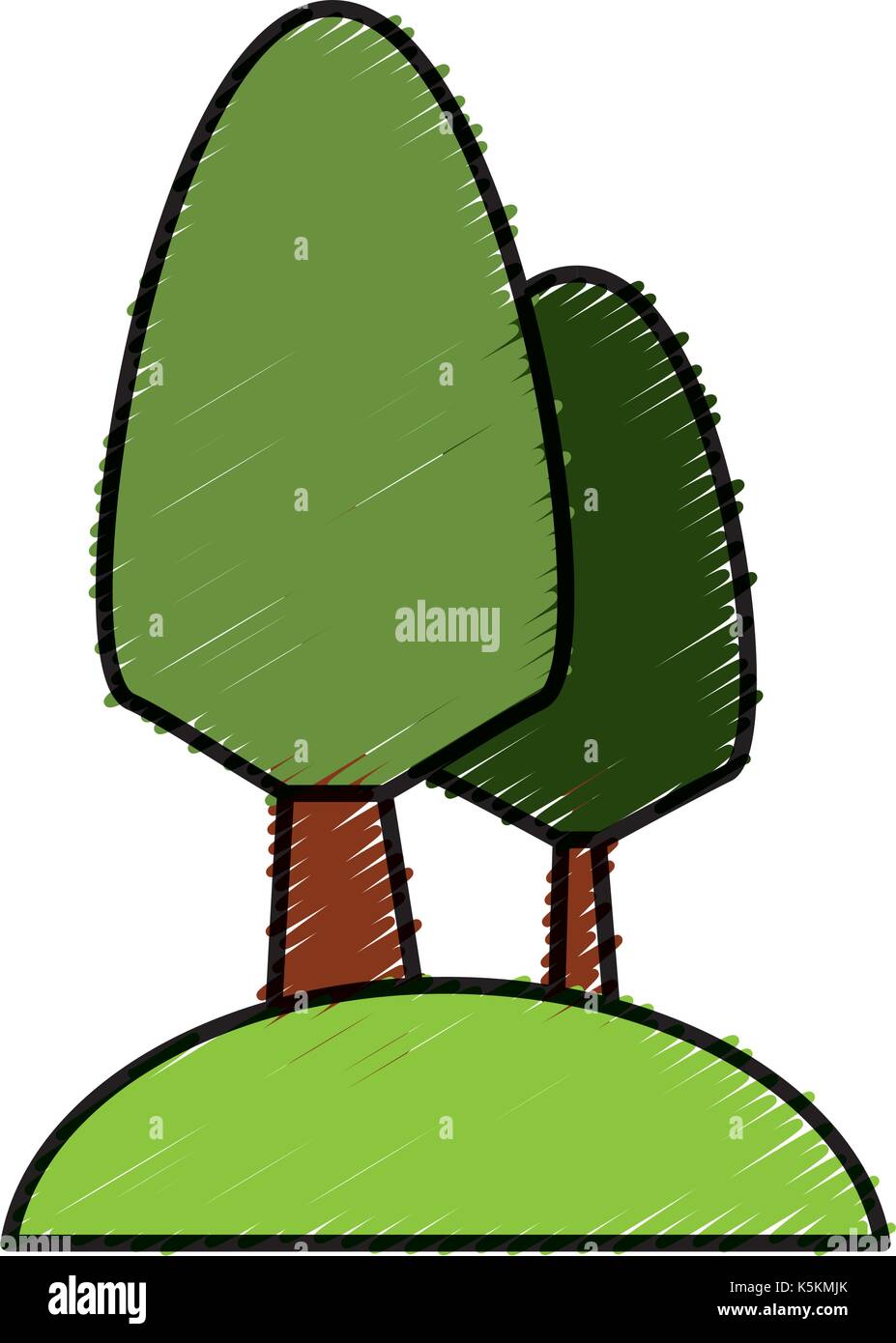 cartoon big tree Stock Vector Image & Art - Alamy