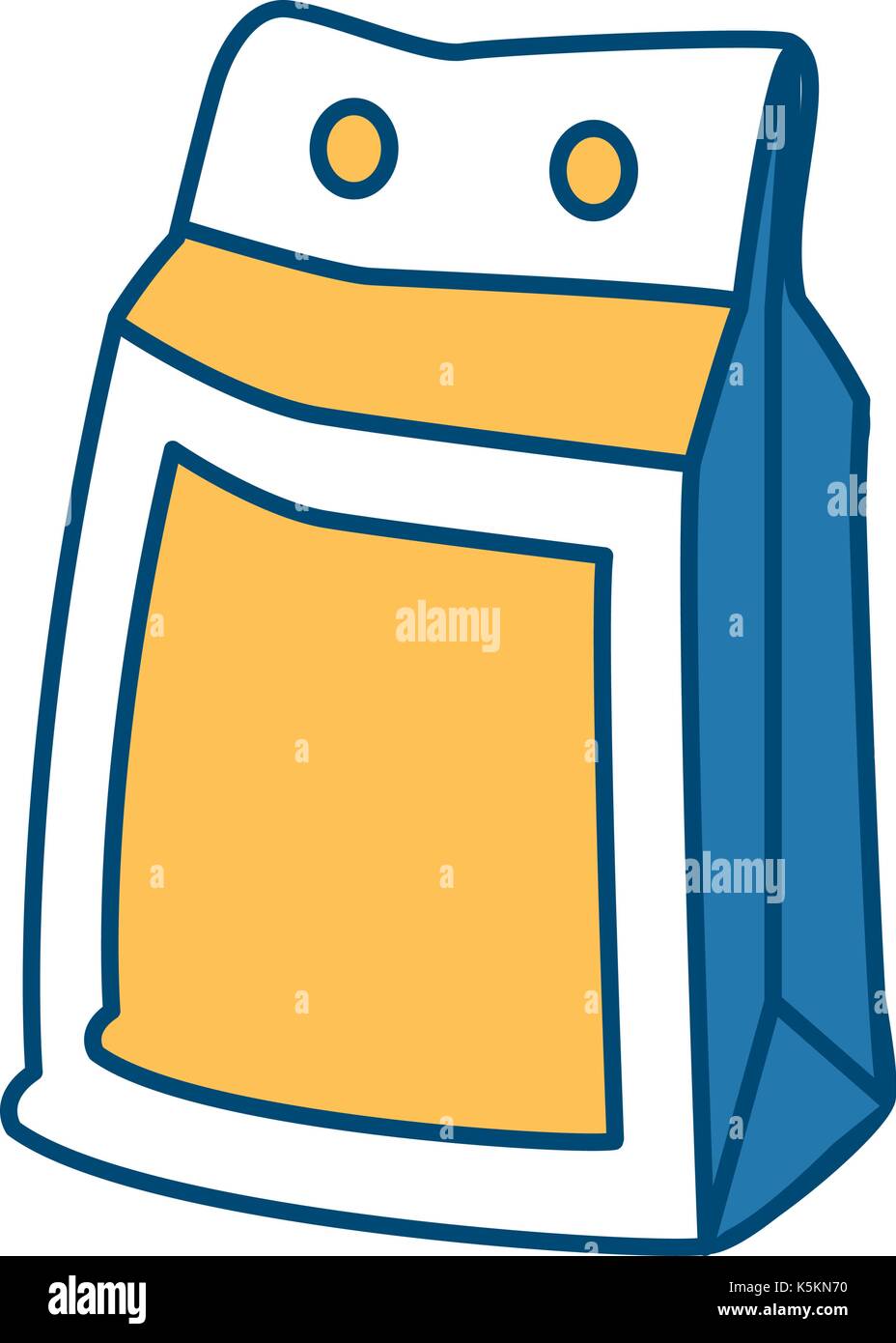 Blue paper bag black Stock Vector Images - Alamy