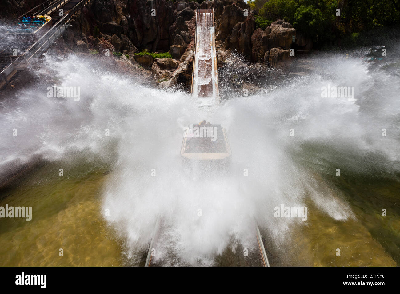 Water attraction in a theme park Stock Photo - Alamy