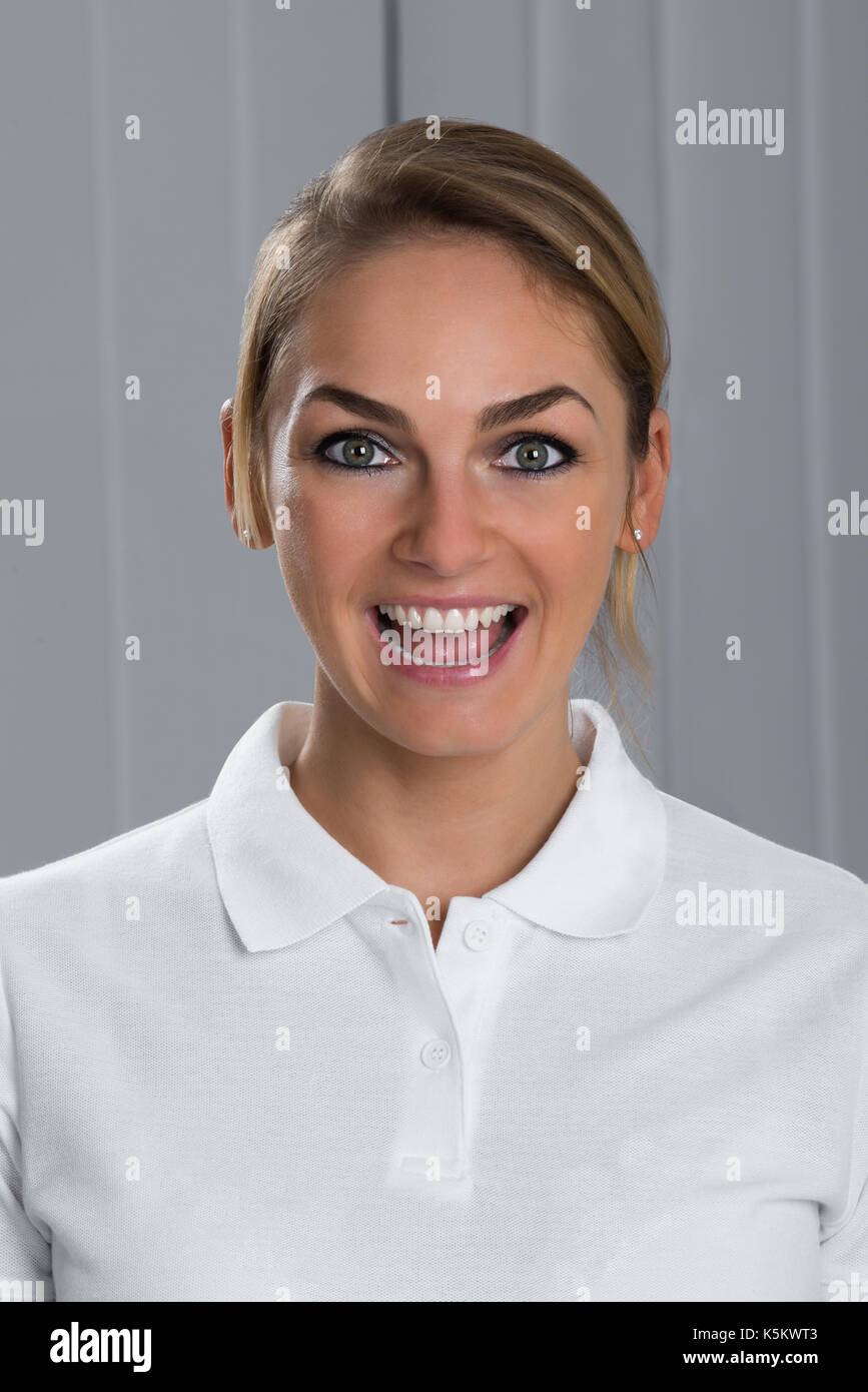 Photo portrait excited woman hi-res stock photography and images - Alamy