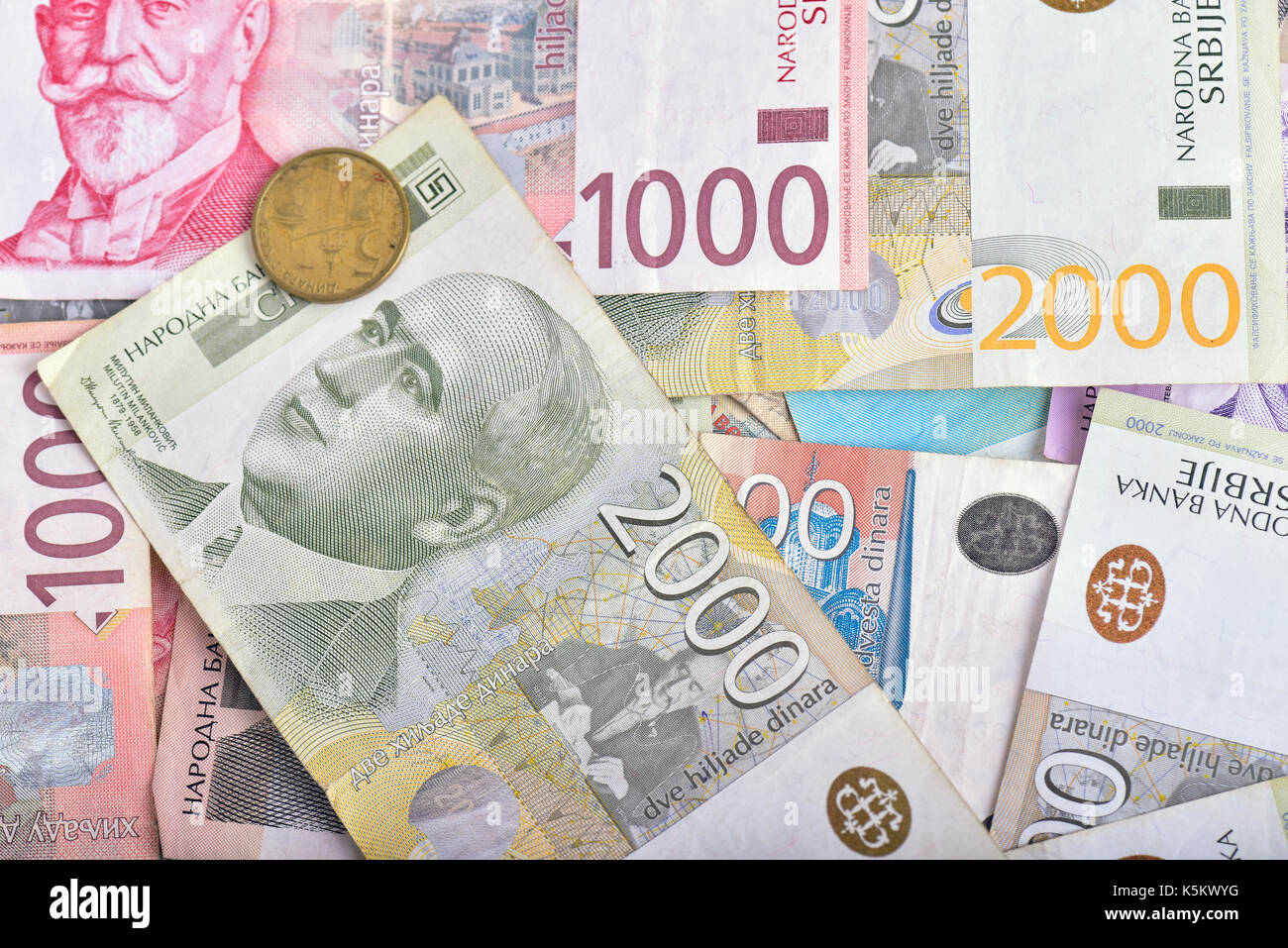Serbian banknotes hi-res stock photography and images - Alamy