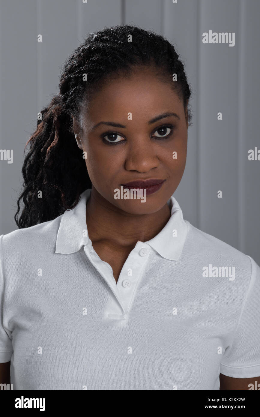 African american woman with white shirt hi-res stock photography and ...