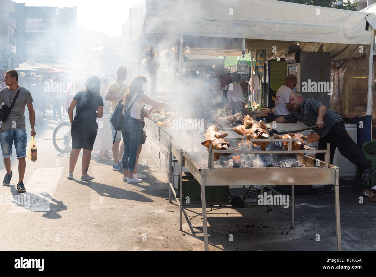 The yearly Leskovac Grill Festival, also known as the barbecue week ...