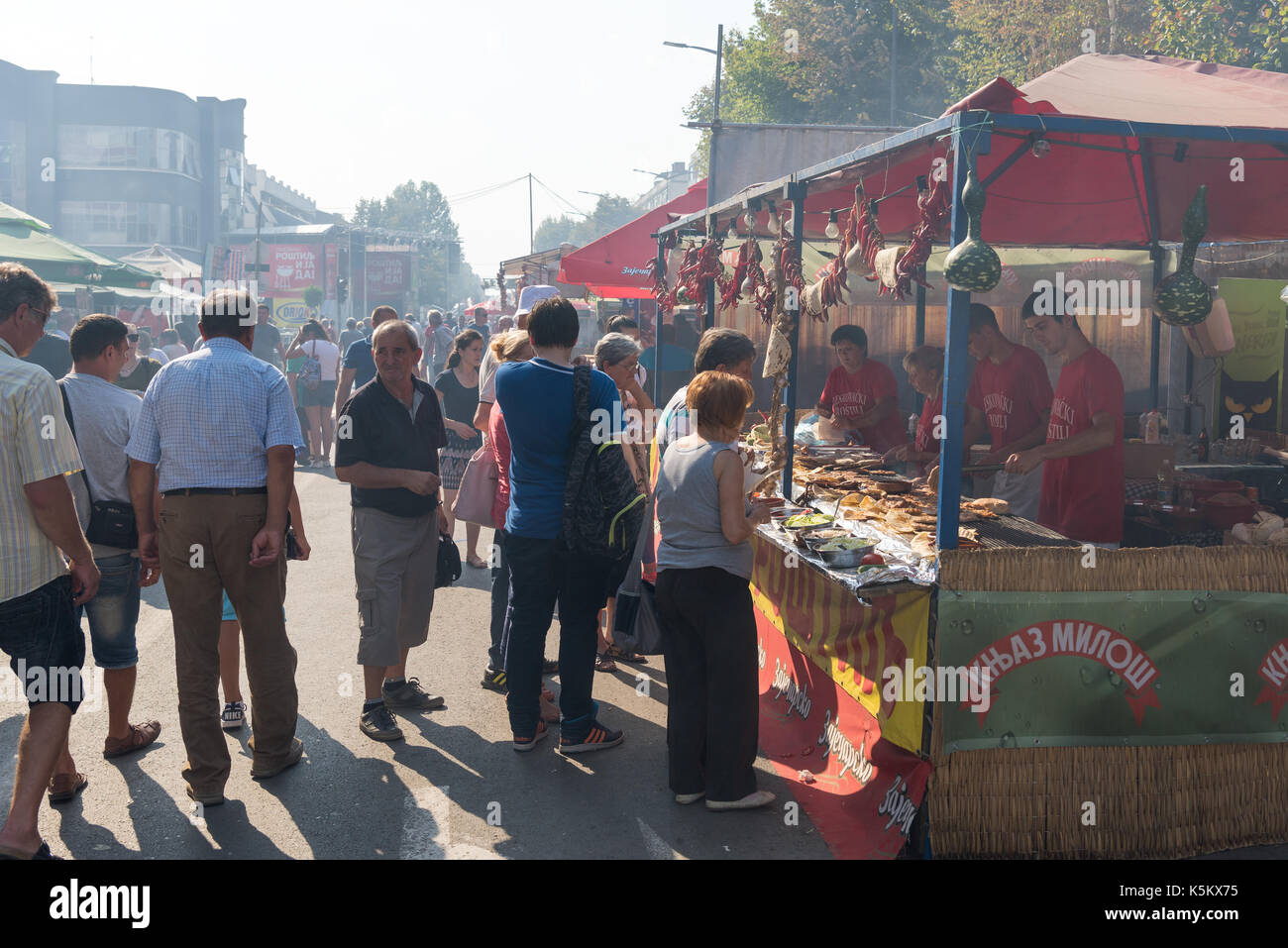 The yearly Leskovac Grill Festival, also known as the barbecue week ...