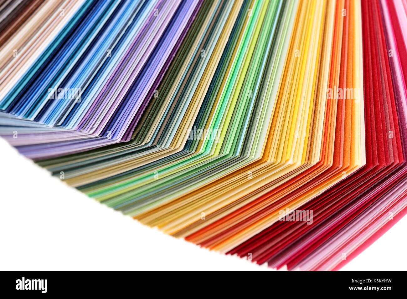 Color swatches book, rainbow sample color catalog Stock Photo - Alamy