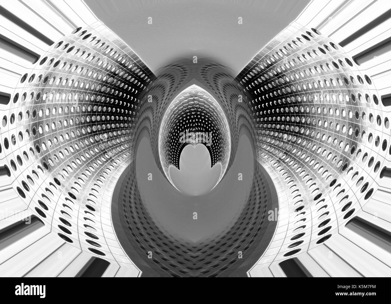 Circle Windowed Building Abstract Stock Photo - Alamy