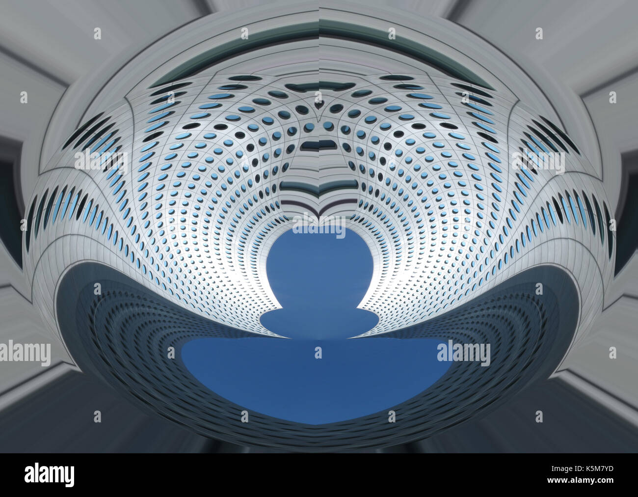 Circle Windowed Building Abstract Stock Photo - Alamy