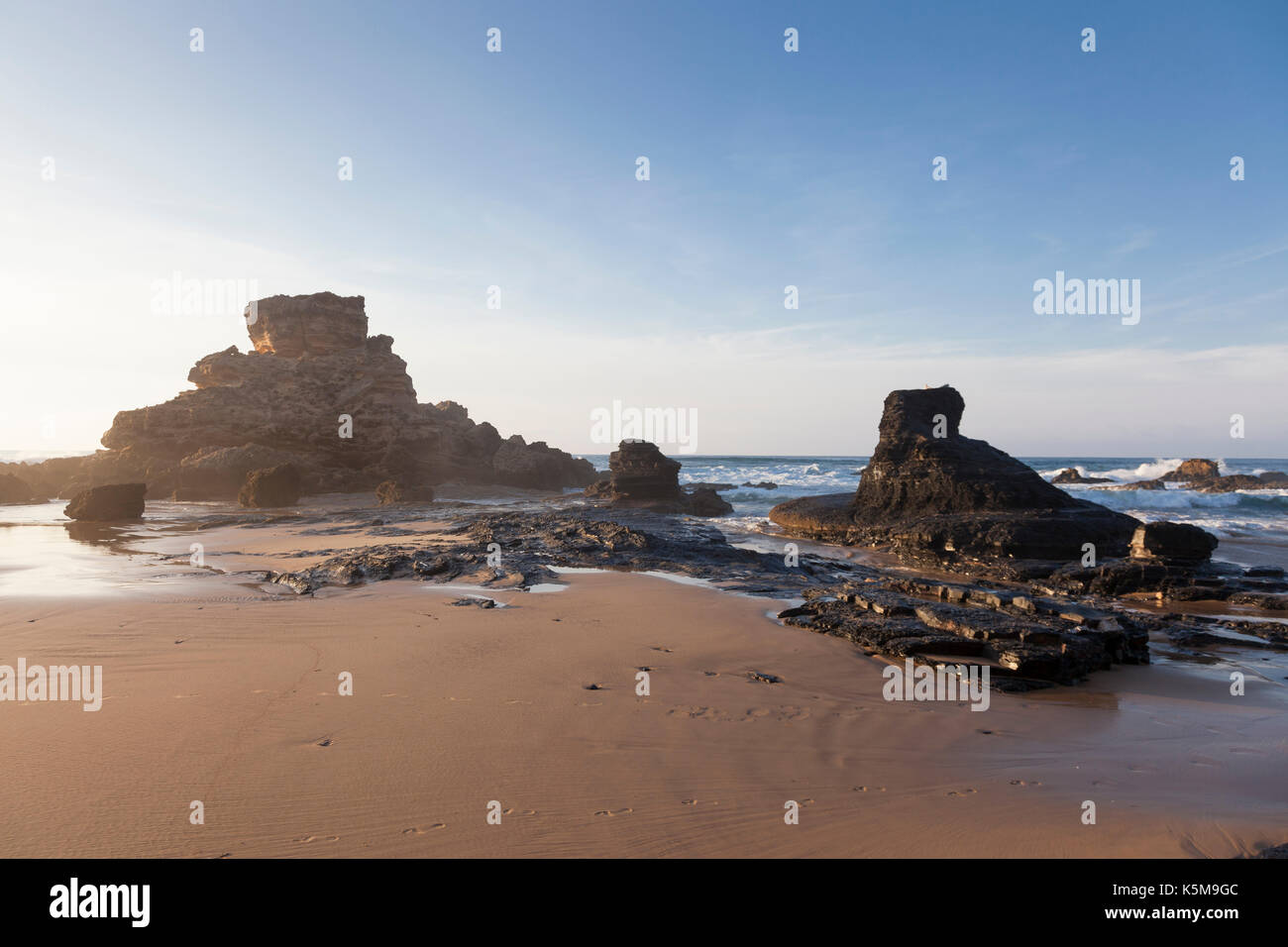 Vila do Bispo, Portugal: Rugged sea stacks at Praia do Castelejo at ...