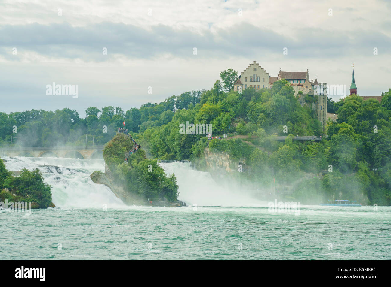 The biggest waterfall - Rhine Falls with Laufen Castle at Europe ...