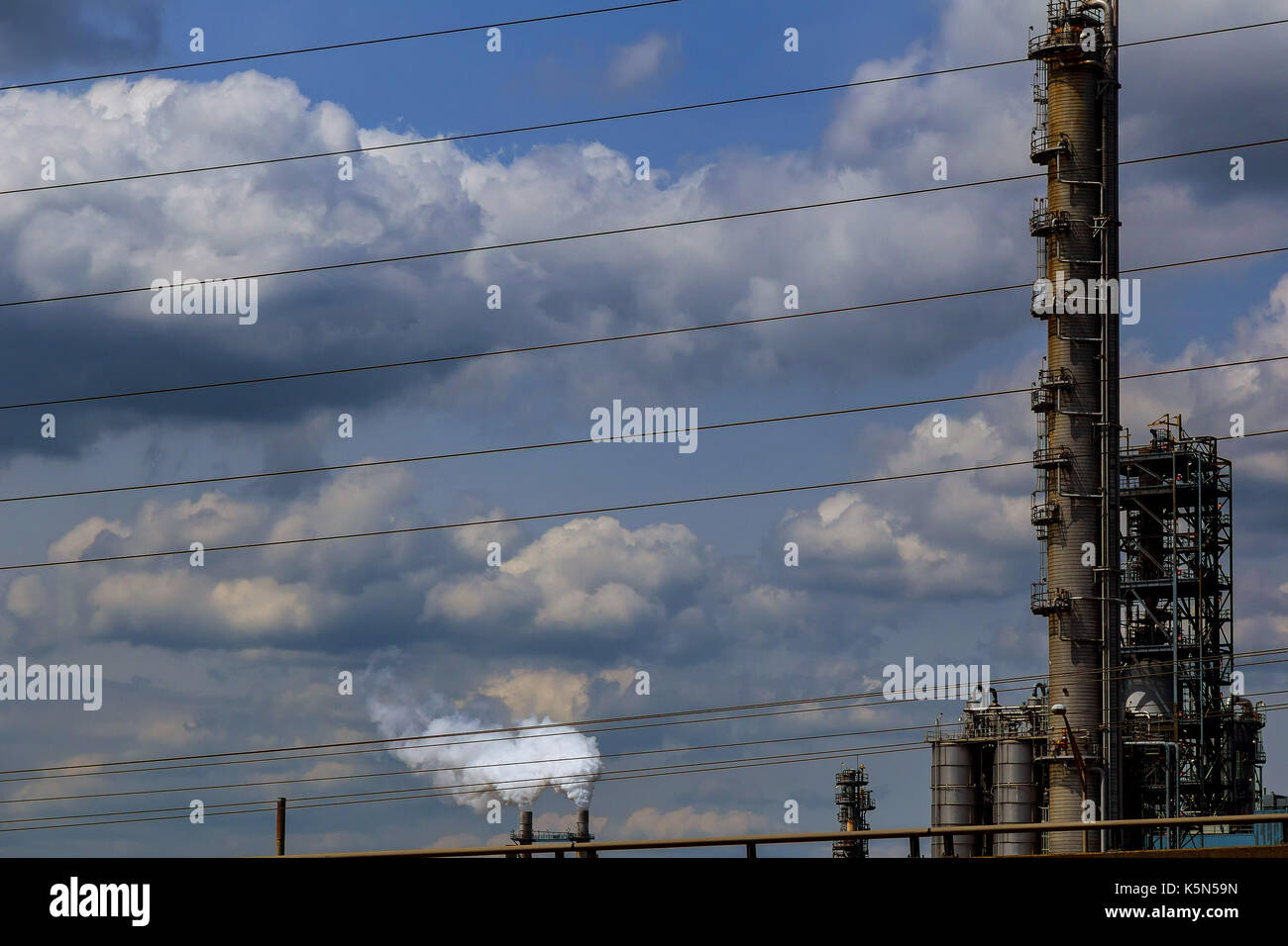Refinery oil and gas industry, The equipment of oil refining, Close-up ...