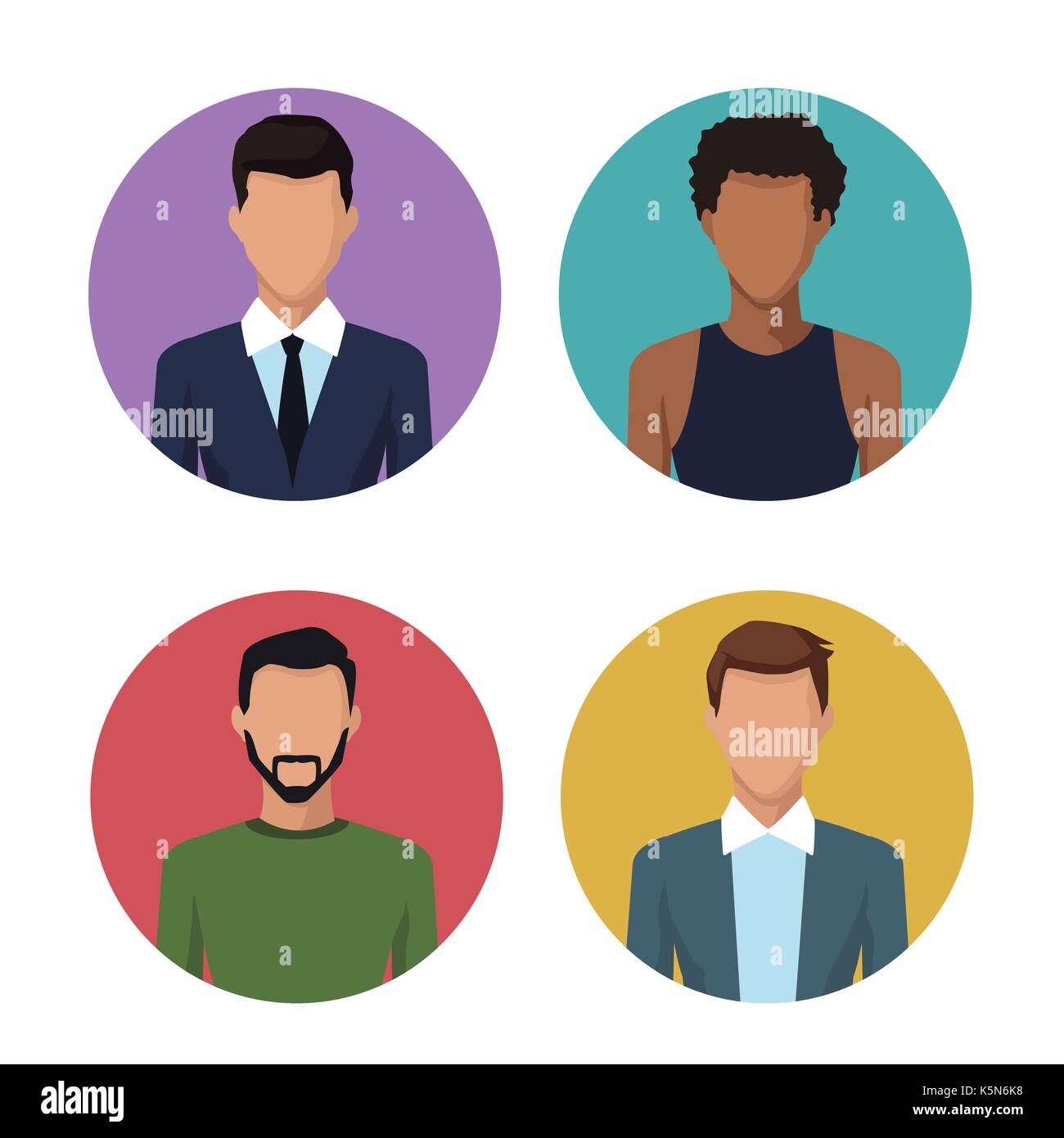 People round icons Stock Vector Image & Art - Alamy