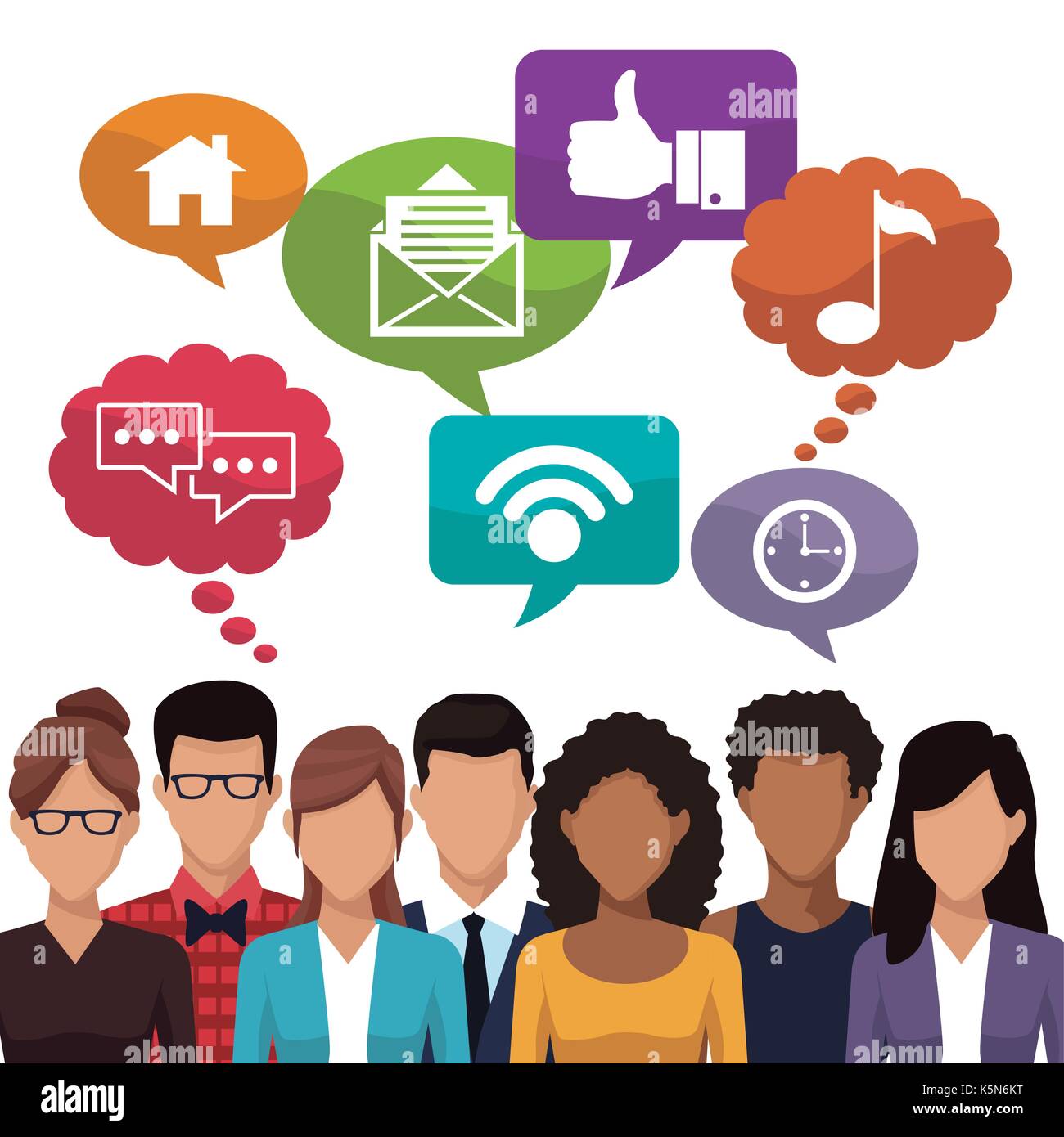 Social media technology Stock Vector Image & Art - Alamy