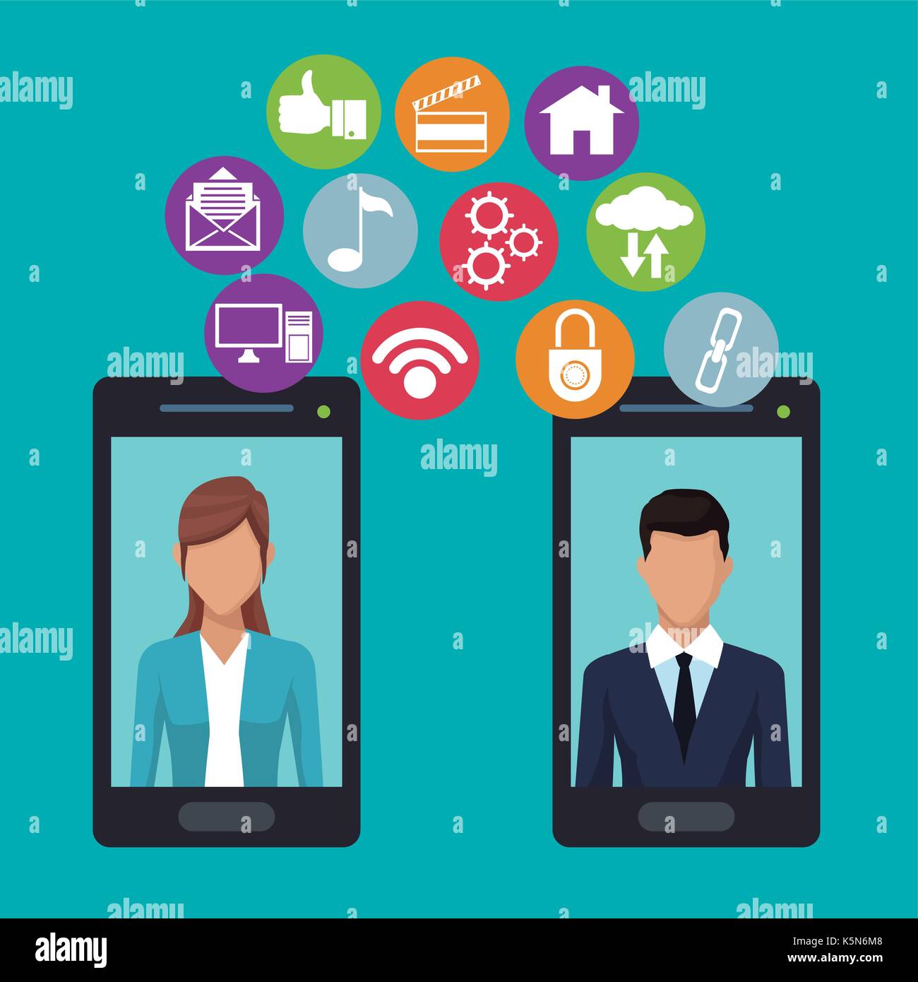 Social media technology Stock Vector Image & Art - Alamy