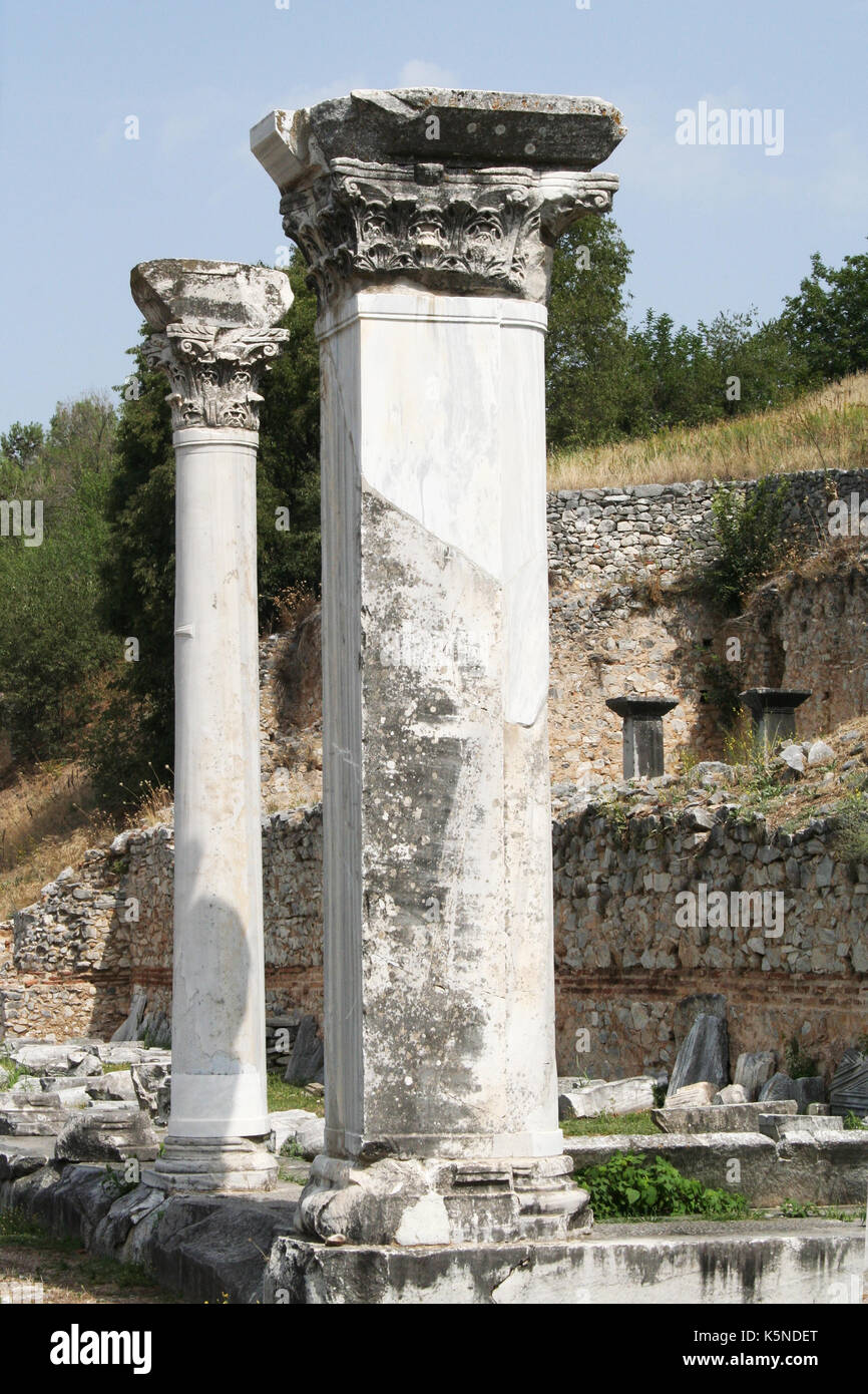 Philippi Archaeology Site (Basillica A, dated 500 AD).These ruins from ...