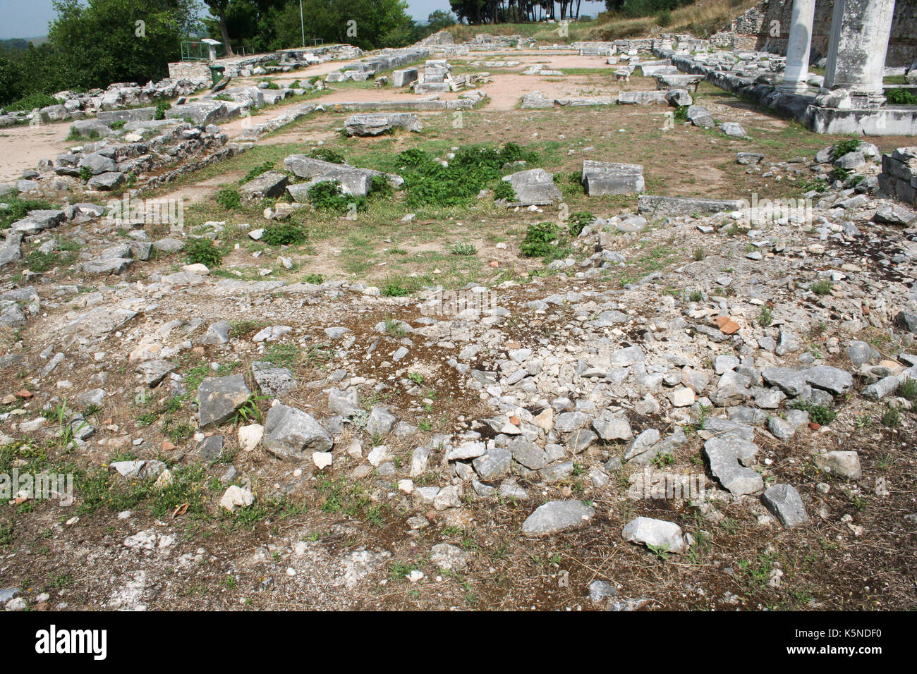 Philippi Archaeology Site (Basillica A, dated 500 AD).These ruins from ...