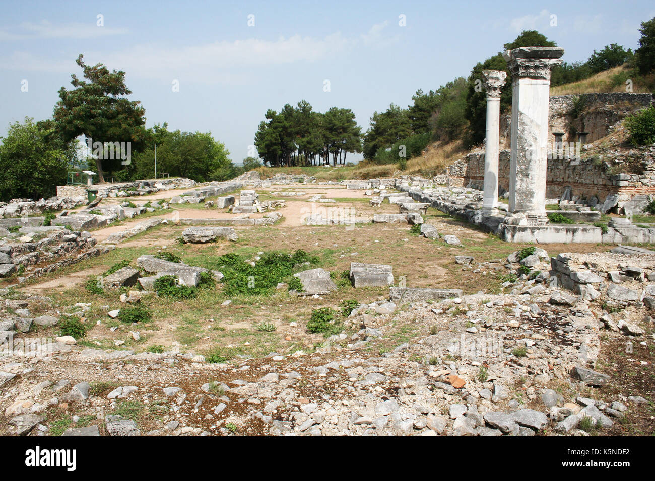 Philippi Archaeology Site (Basillica A, dated 500 AD).These ruins from ...