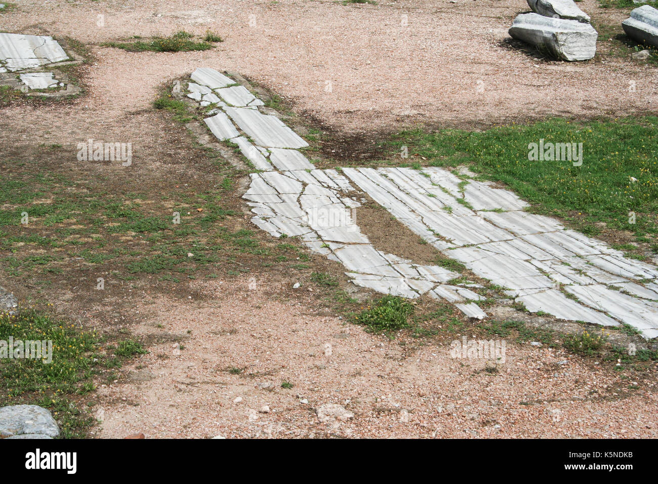 Philippi Archaeology Site (Basillica A, dated 500 AD).These ruins from ...