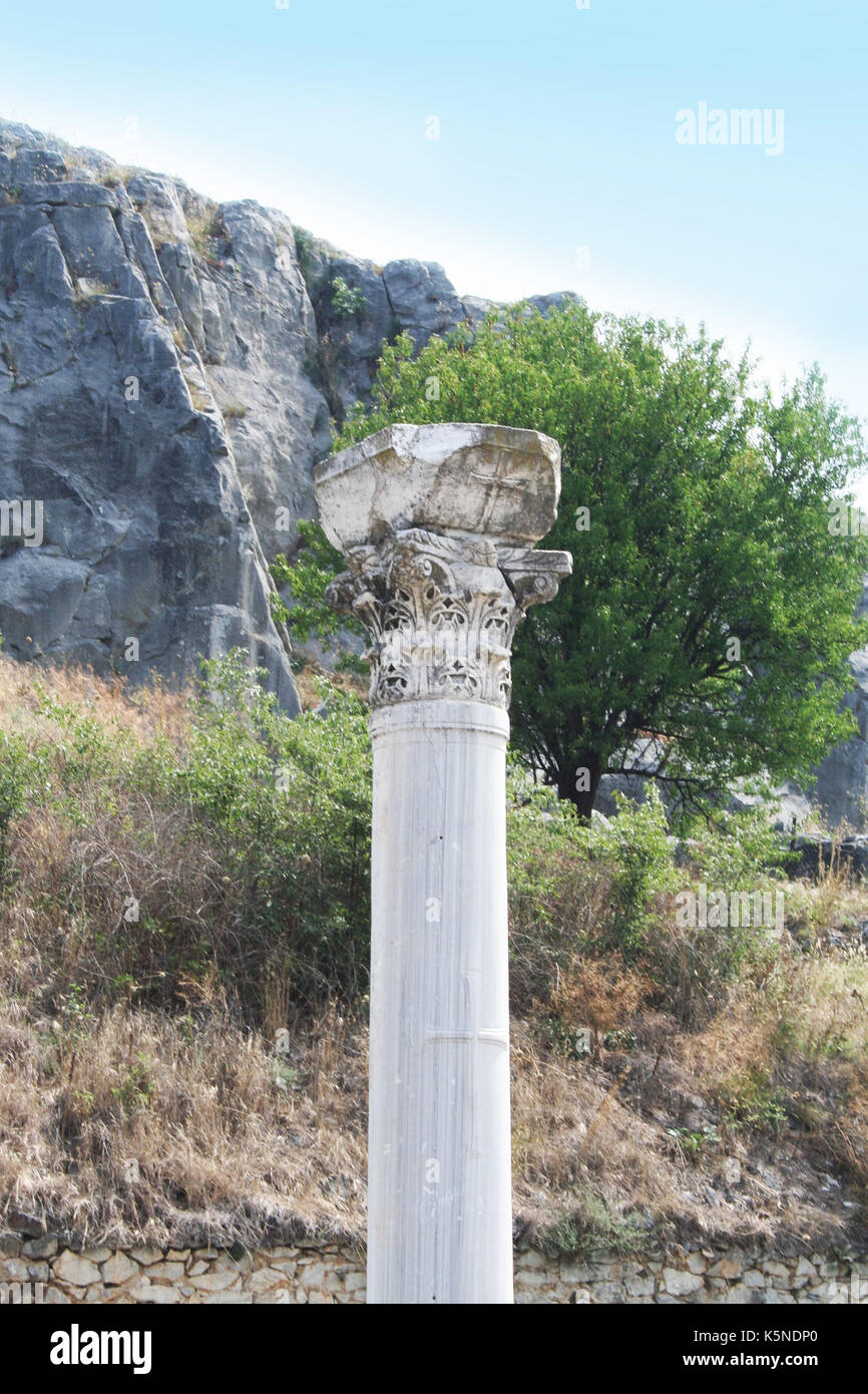 Philippi Archaeology Site (Basillica A, dated 500 AD).These ruins from ...