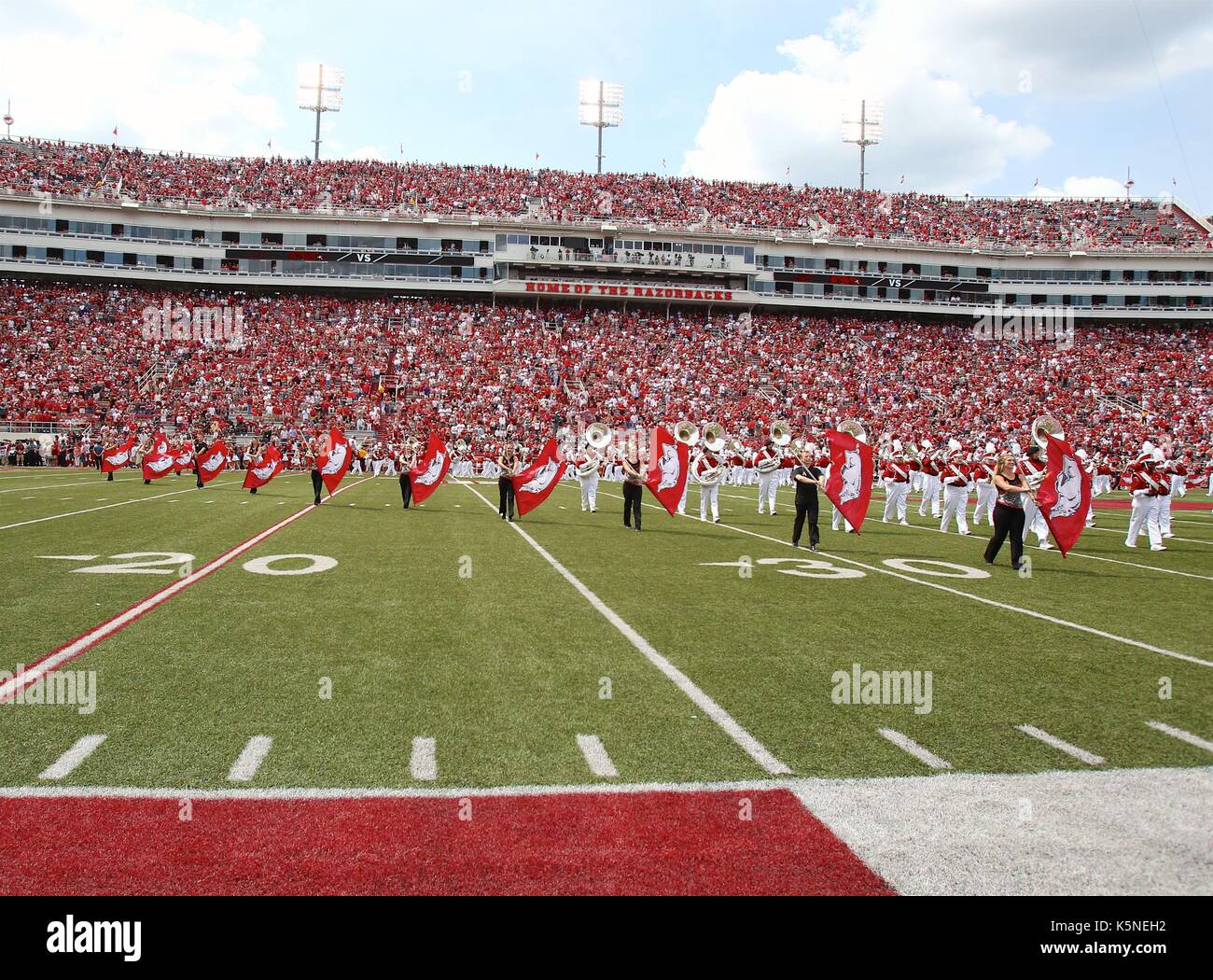 Sep 9, 2017: The Razorback marching band entertains the fans before the ...