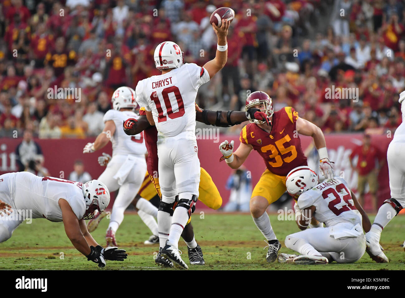 Los Angeles, CA, USA. 9th Sep, 2017. Stanford Cardinal quarterback ...