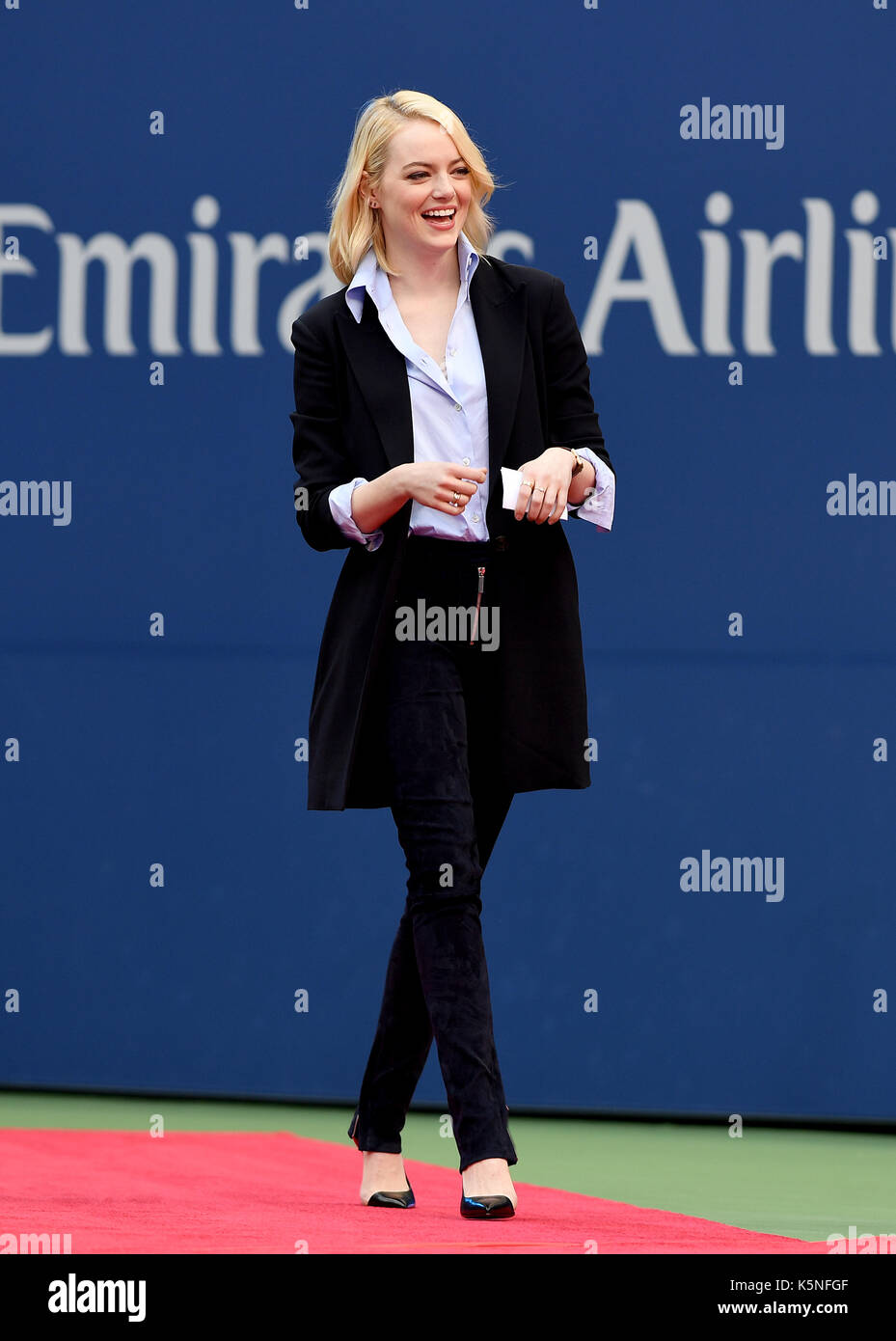 Flushing, New York City, USA. 9th September, 2017. Actress Emma Stone ...
