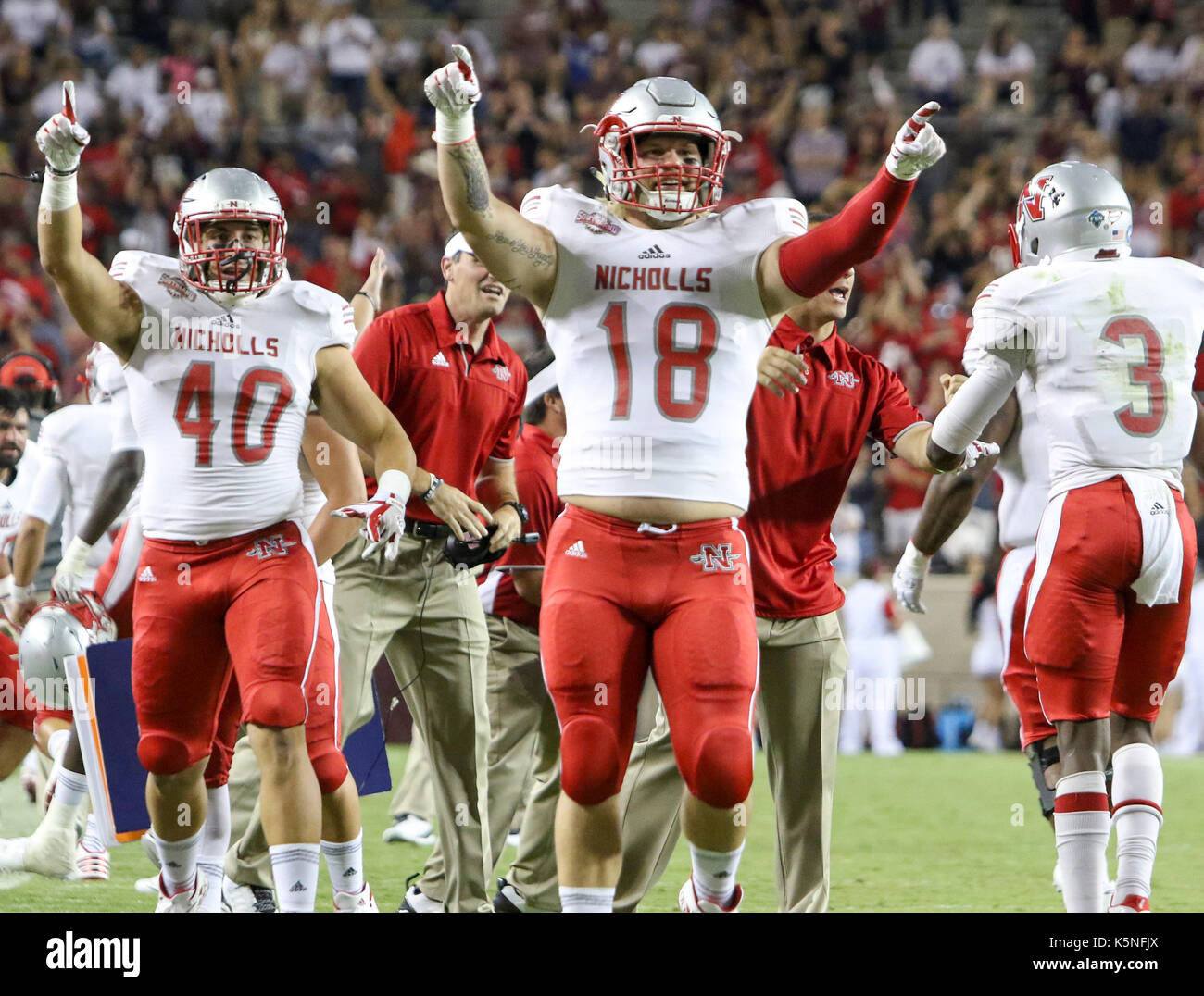 September 9, 2017: Nicholls State Colonels tight end Jordan Talley (18 ...