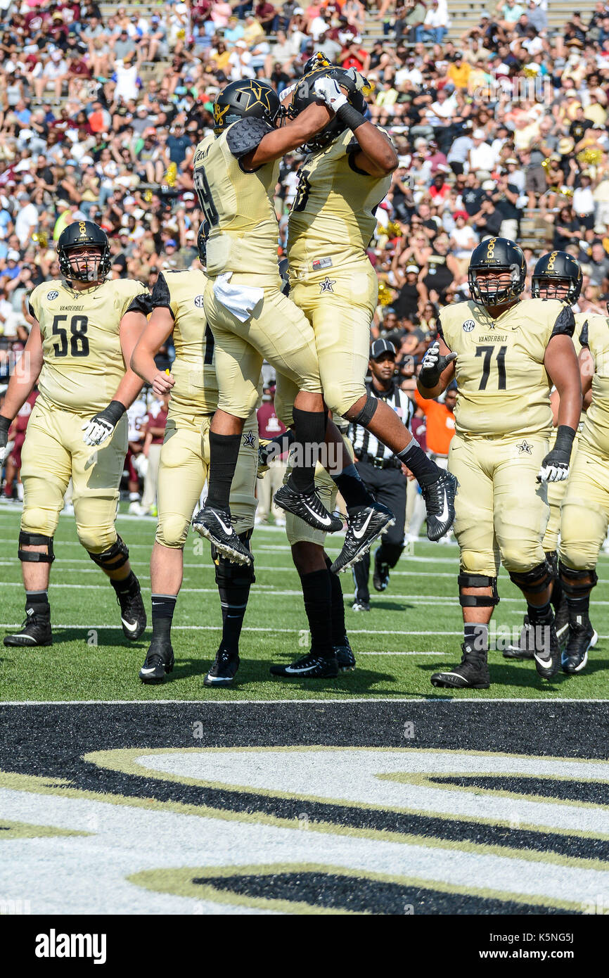 Nashville, TN, USA. 2nd Sep, 2017. Vanderbilt Commodore players ...