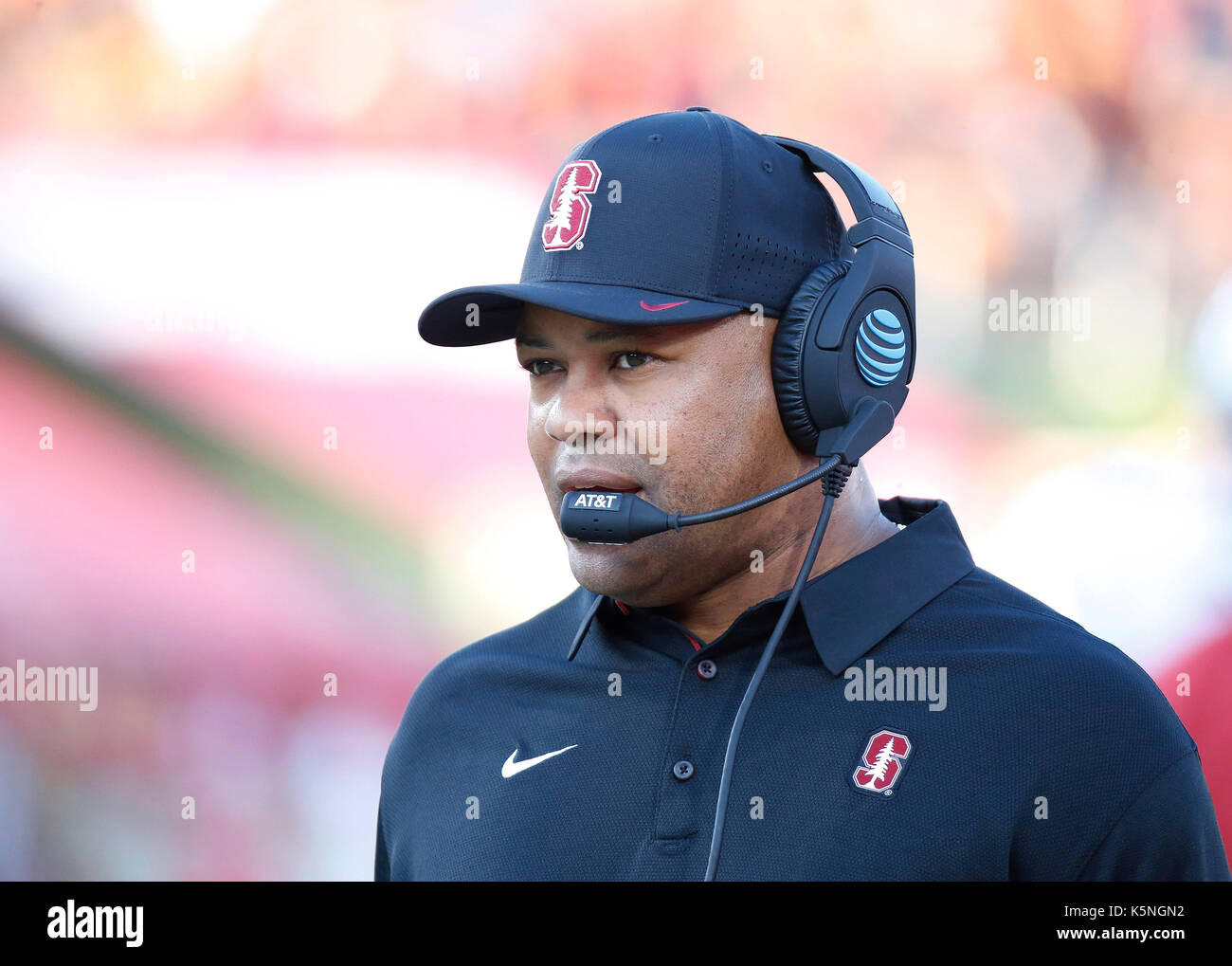 September 09, 2017 Stanford Cardinal head coach David Shaw in action ...