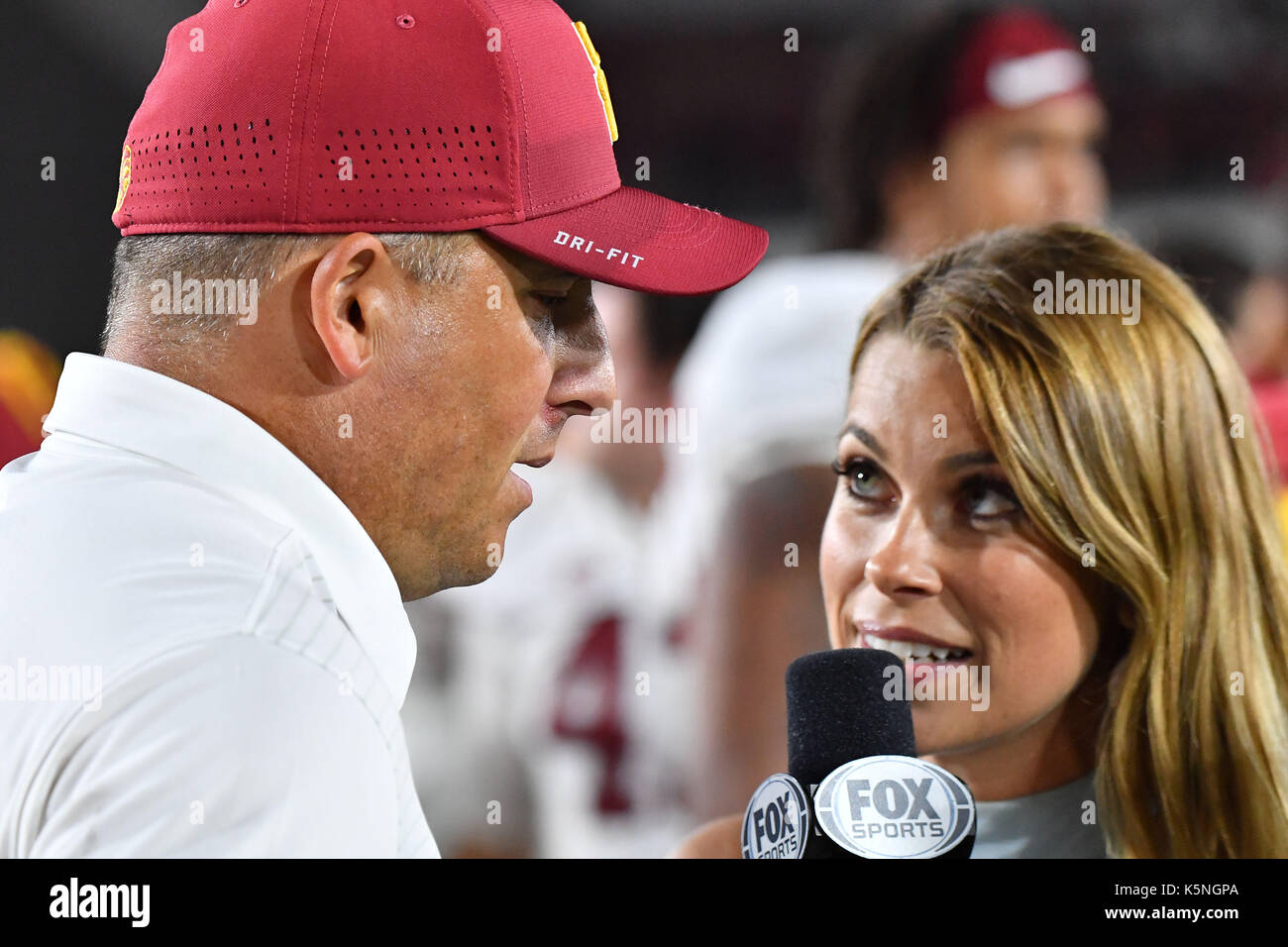 Los Angeles, CA, USA. 9th Sep, 2017. USC Trojans head coach Clay Helton ...