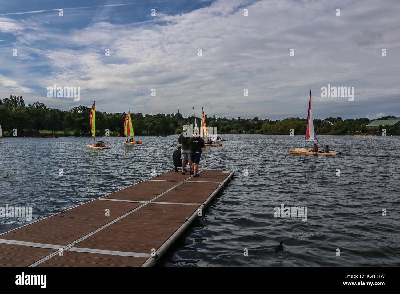 London, UK. 10th Sep, 2017. Sailing dinghies take to the water on ...
