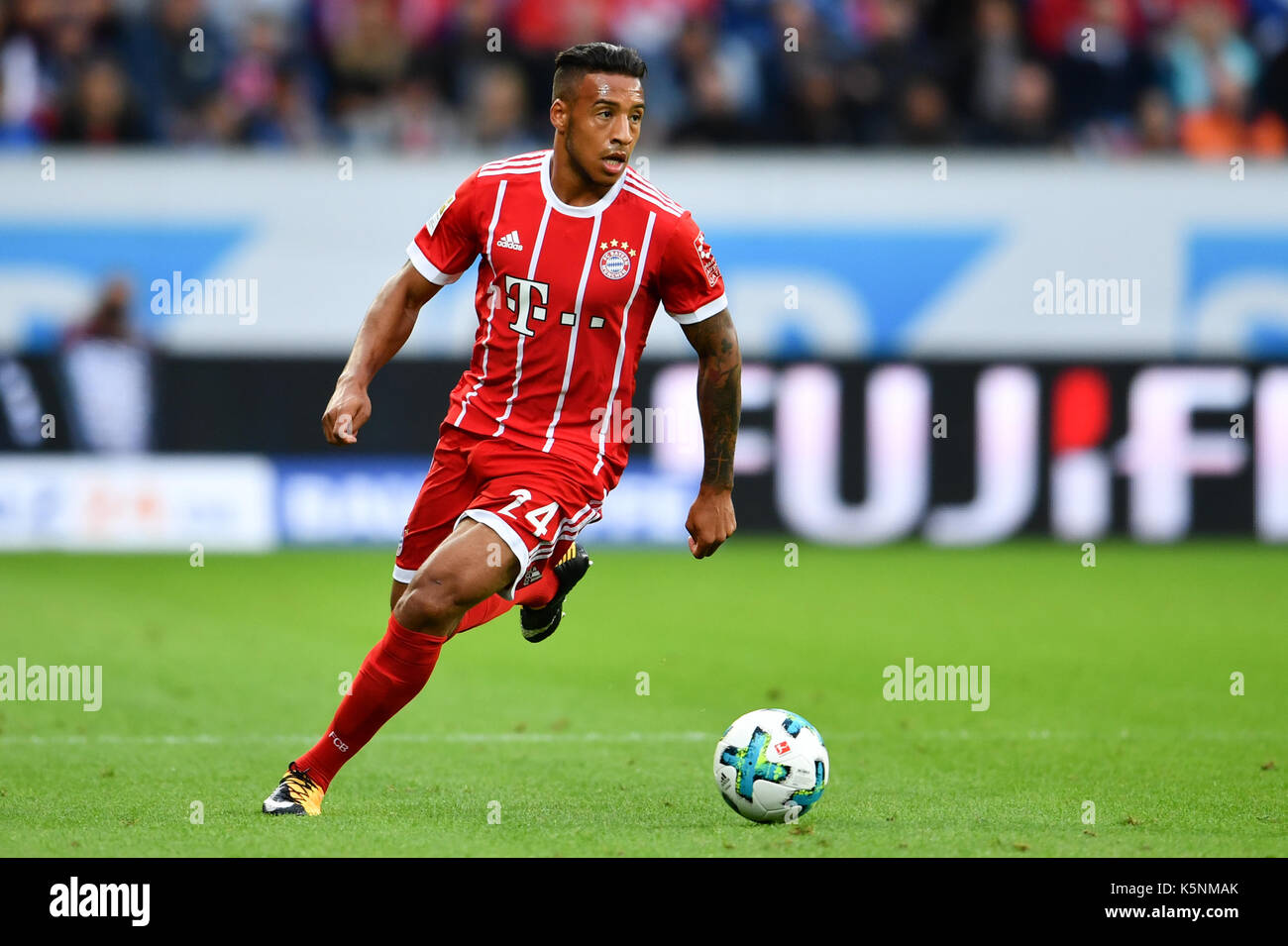 Sinsheim, Germany. 9th Sep, 2017. Munich's Corentin Tolisso in action ...
