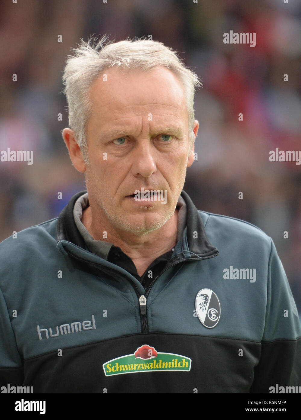 Freiburg, Germany. 9th Sep, 2017. Freiburg's coach Christian Streich ...