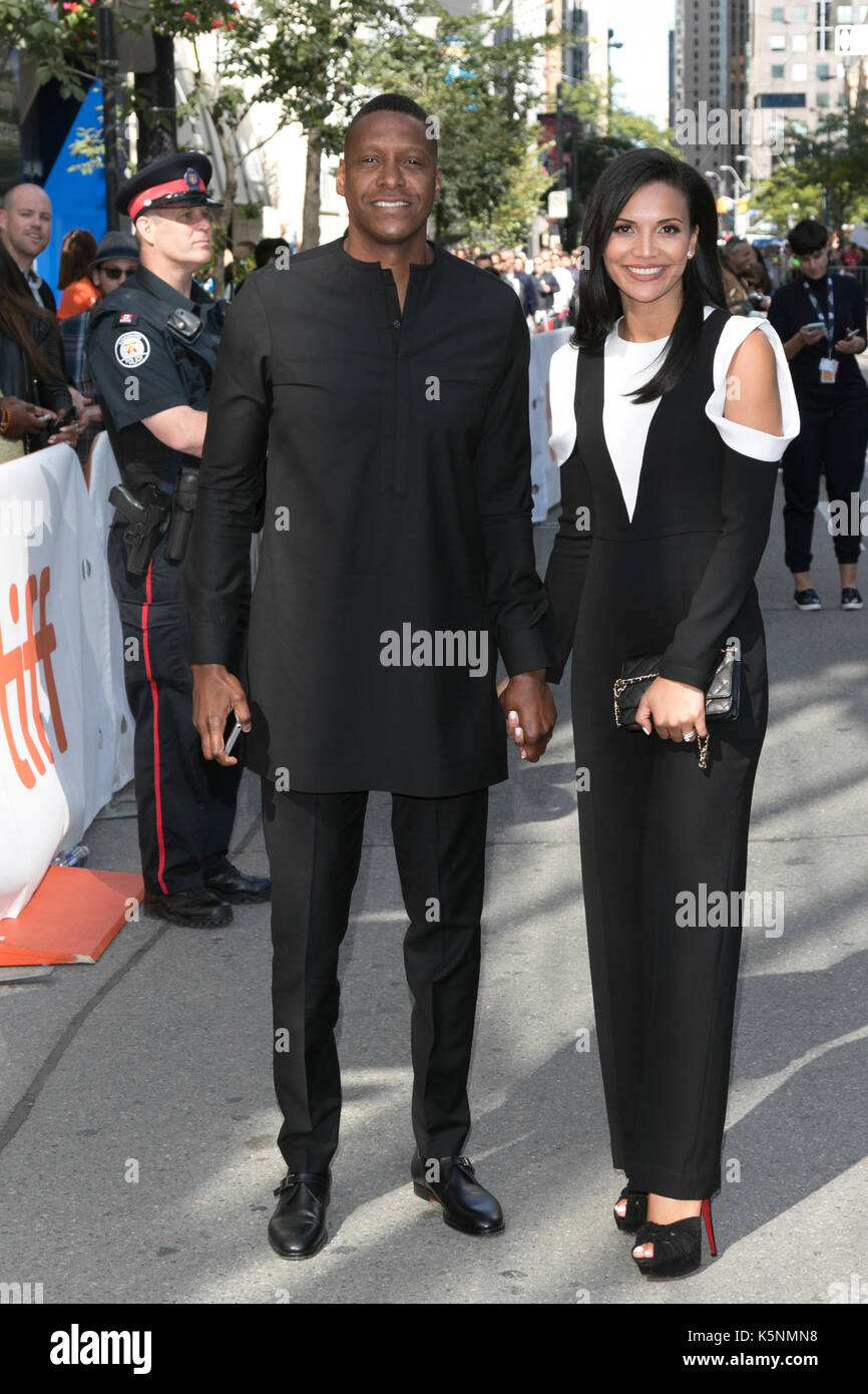 Toronto, Canada. 09th Sep, 2017. Masai Ujiri (l) and Ramatu Ujiri ...