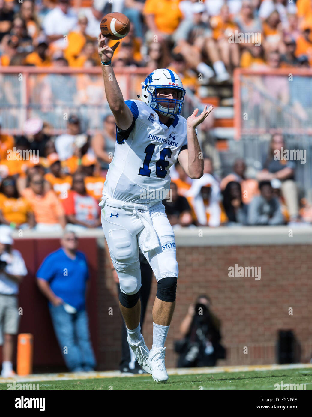 September 09, 2017: Cade Sparks #16 of the Indiana State Sycamores ...