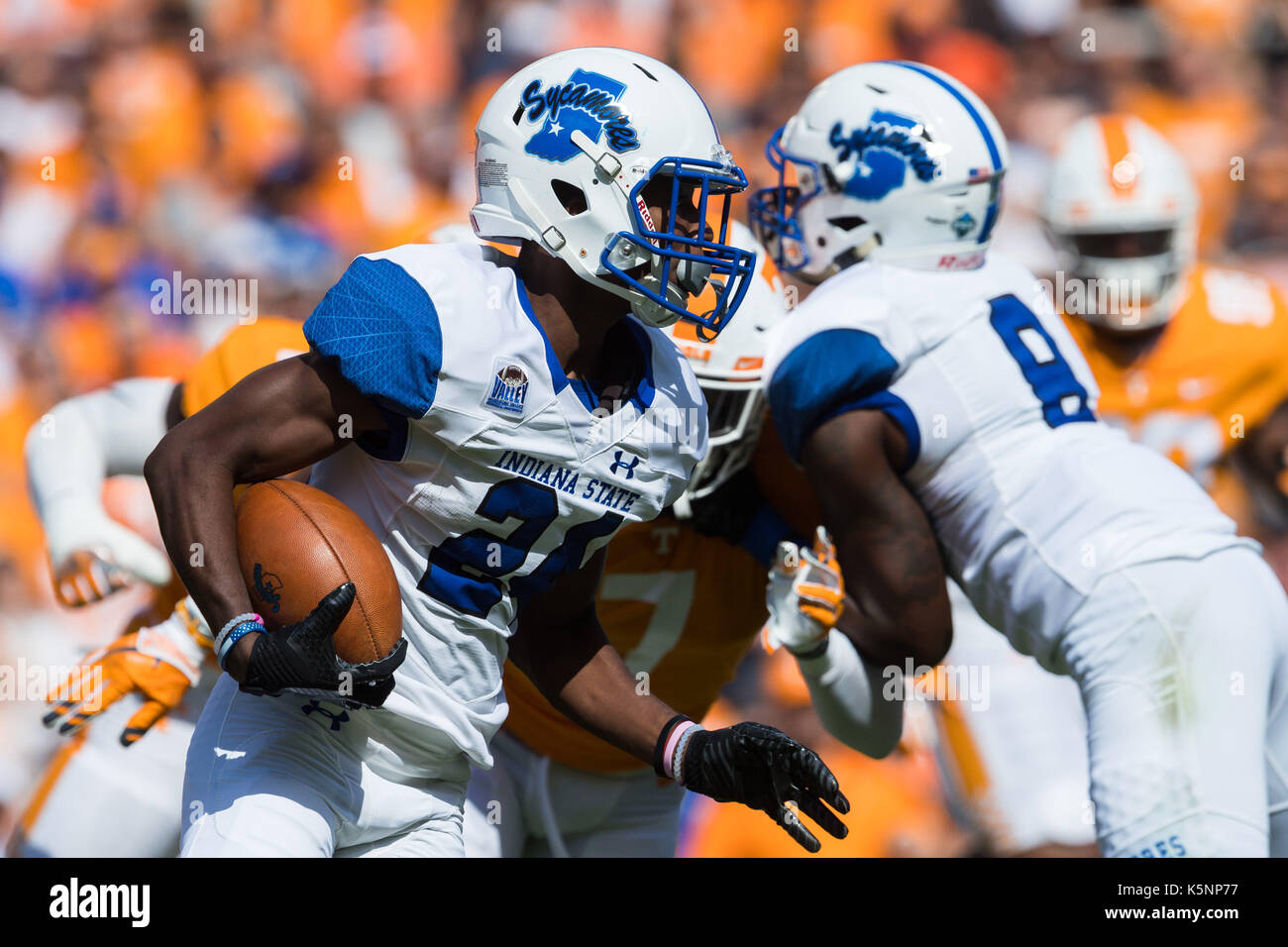 September 09, 2017: Rontrez Morgan #24 of the Indiana State Sycamores ...