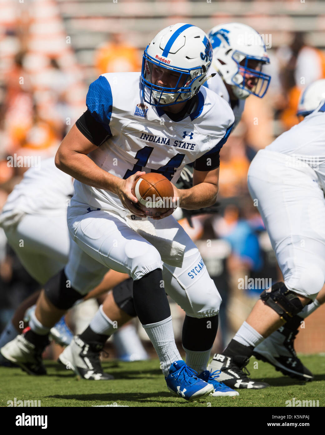 September 09, 2017: Isaac Harker #14 of the Indiana State Sycamores ...