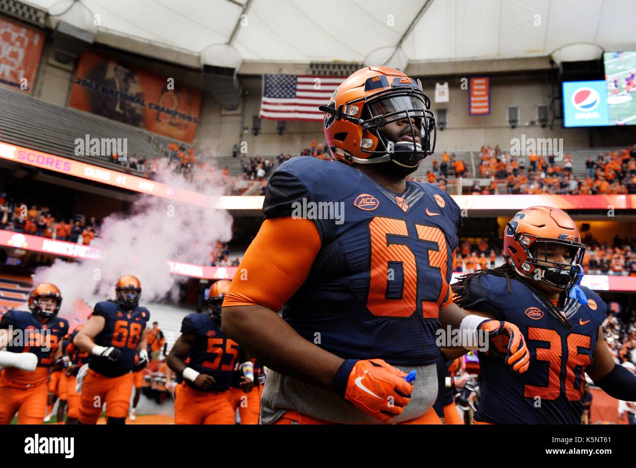 September 9, 2017: Syracuse offensive lineman Evan Adams #63 takes the ...