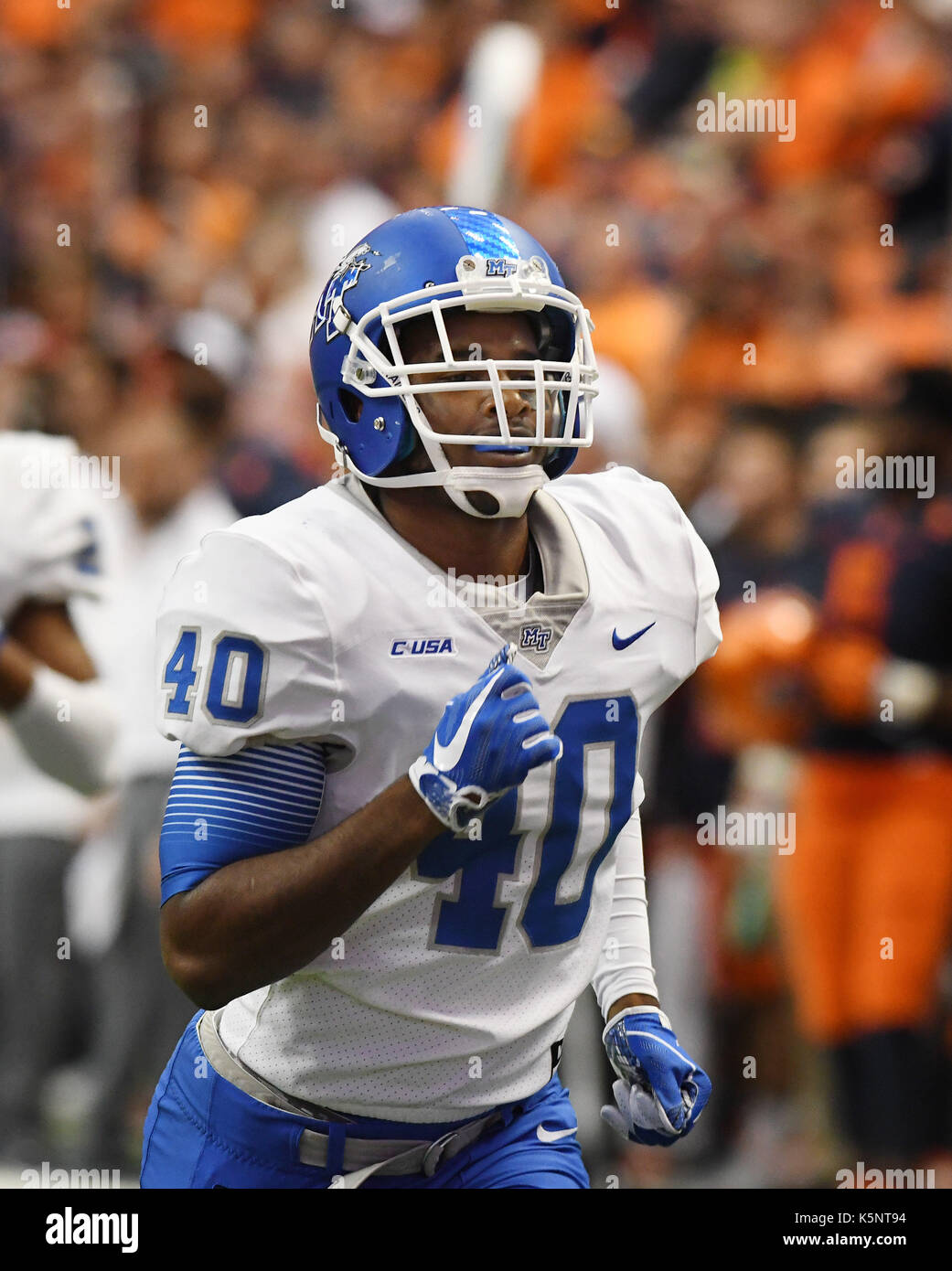 September 9, 2017: Middle Tennessee linebacker Dale Craig #40 during ...