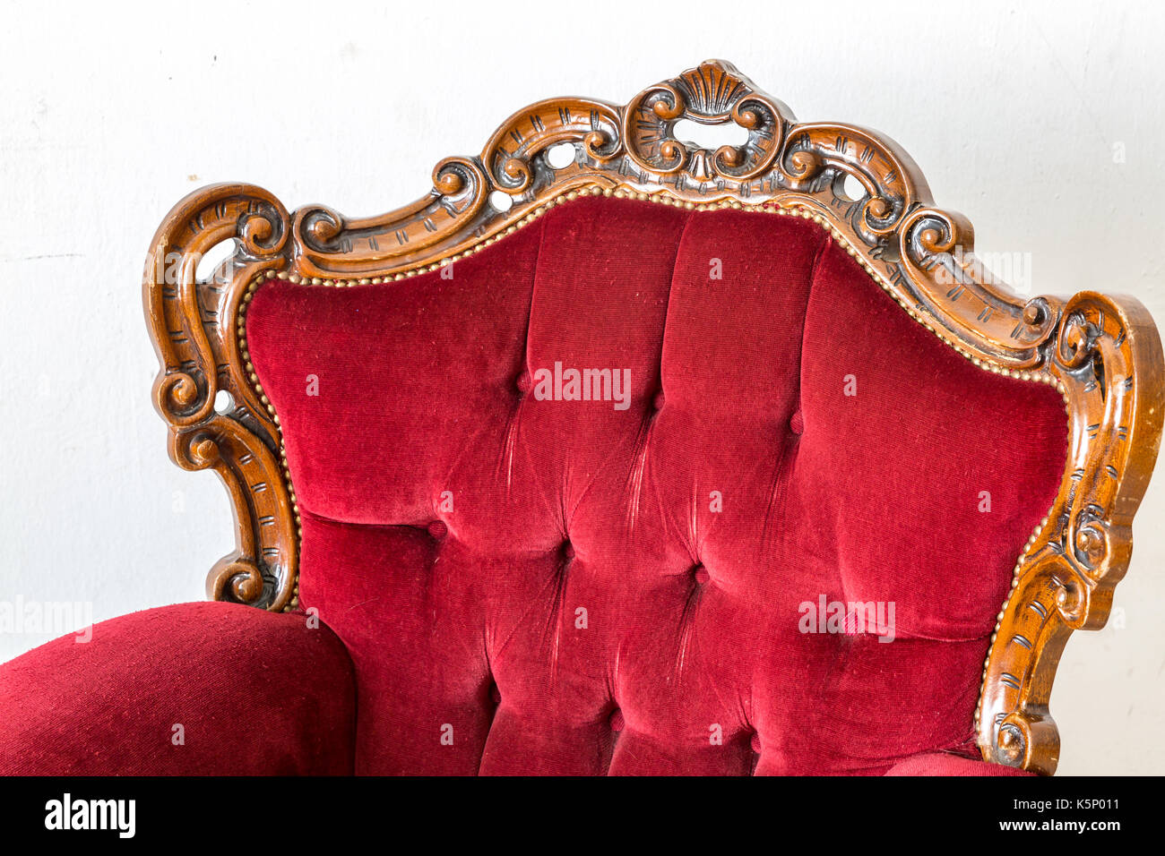 Red Vintage retro style Chair Stock Photo - Alamy