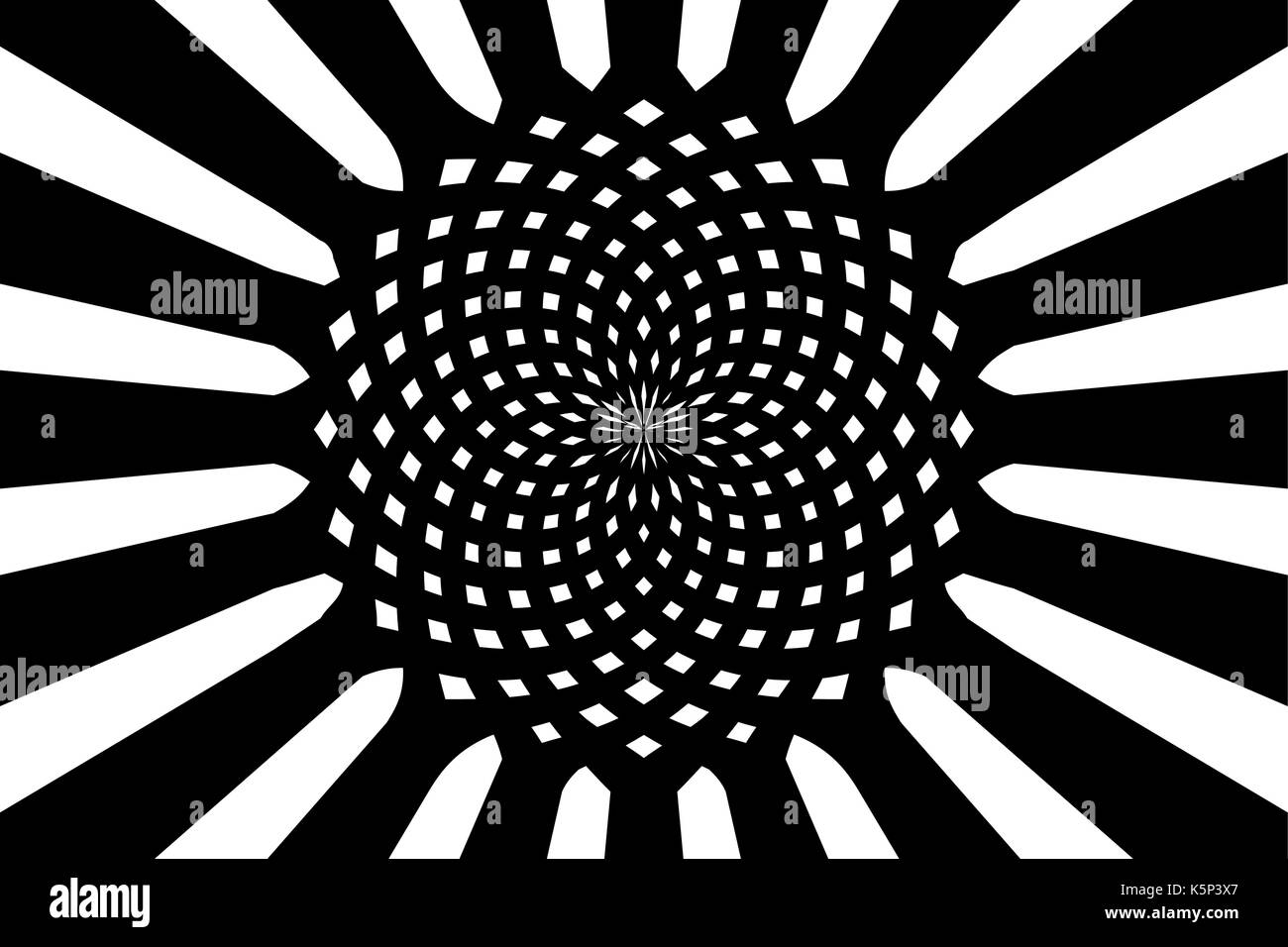 Striped abstract circle - pattern vector - black and white Stock Vector ...