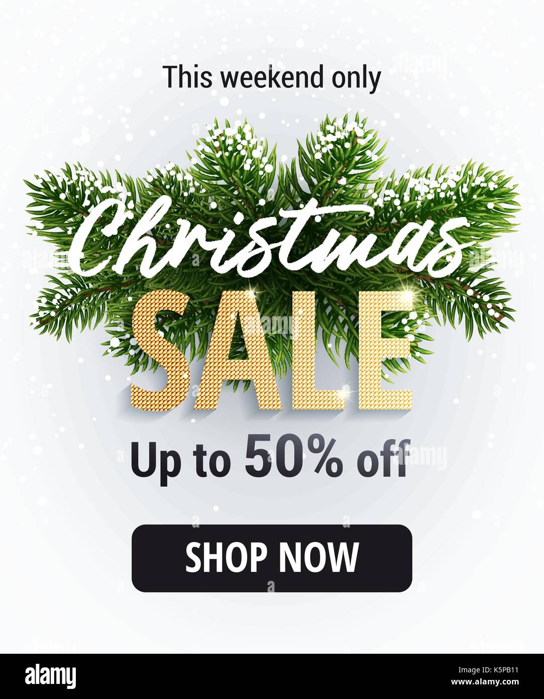 Banner christmas tree branches Stock Vector Images - Alamy